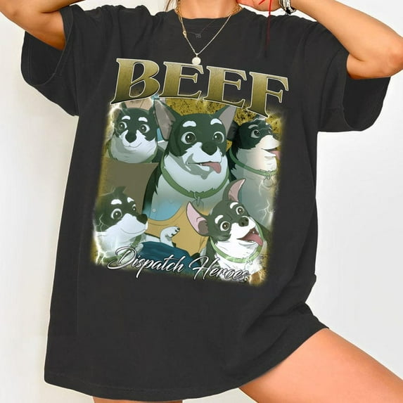 Beef Dispatch Video Game Graphic Dog Character Shirt Vintage 90s Style ...
