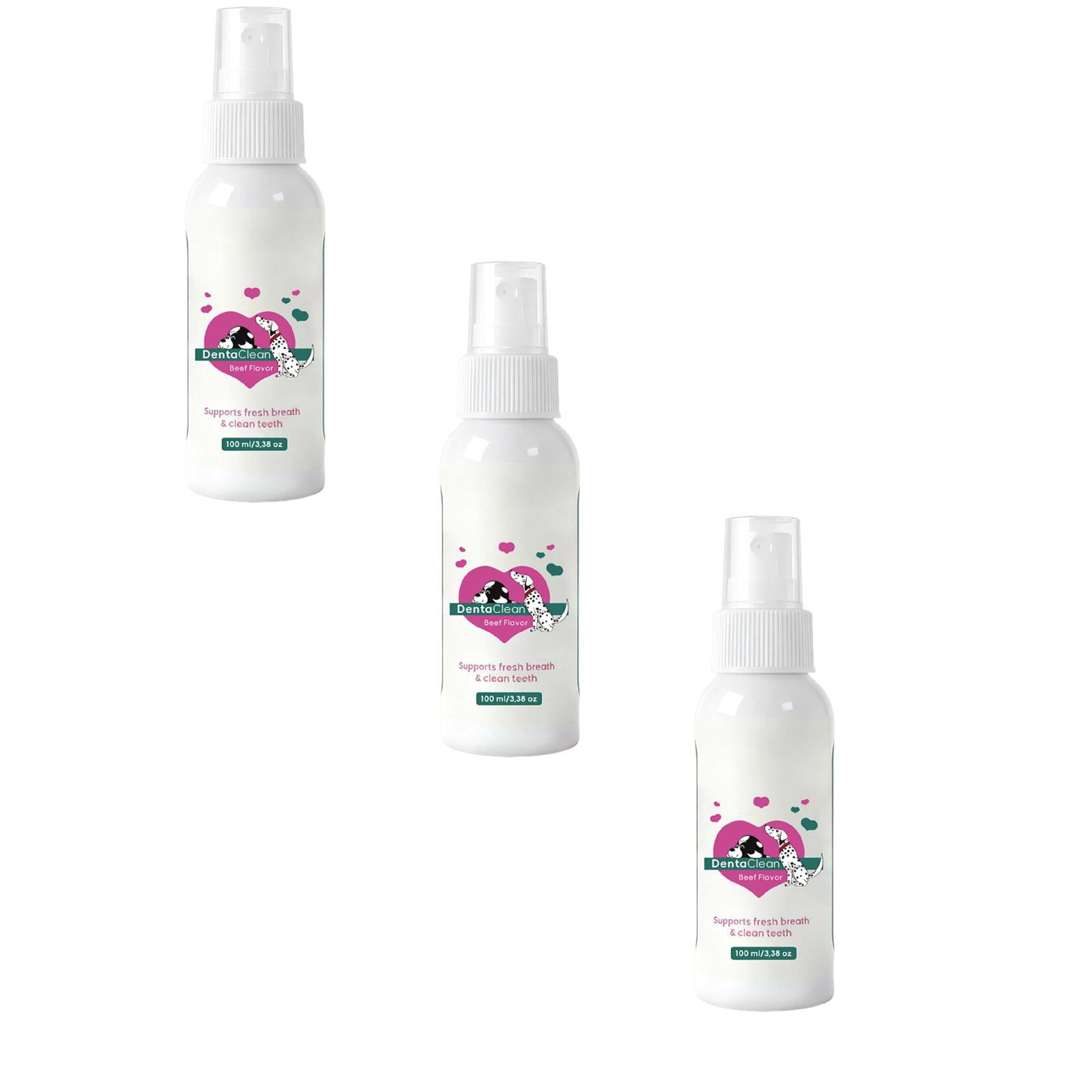 Beef Flavored Oral Care Spray for Dogs & Cats 100mL: No-Brush Plaque ...
