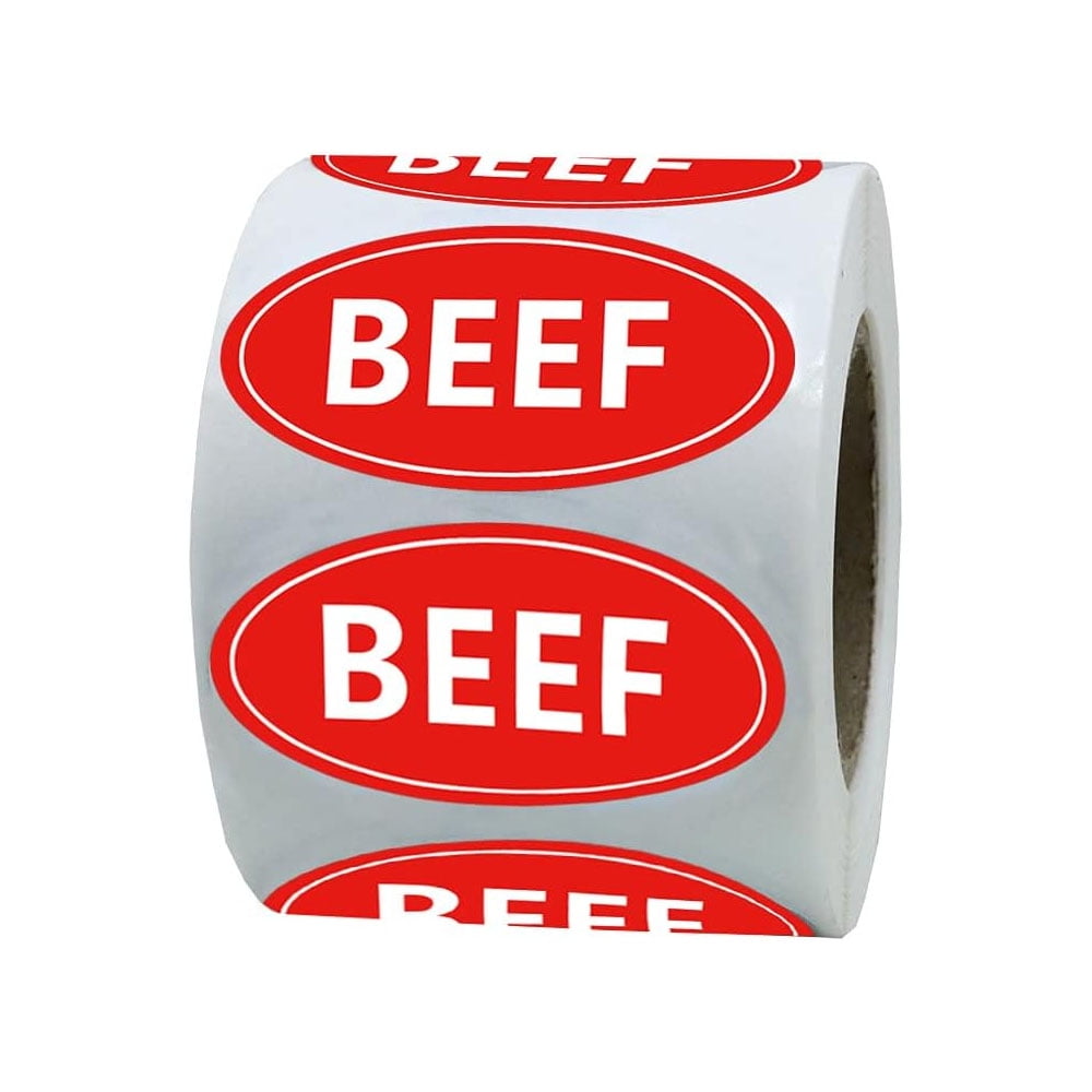 Beef Food Labeling for Food Storage Labels, Beef Meat Sticker Bundle ...