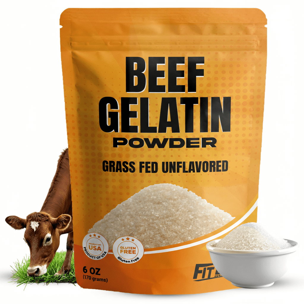 FitLane Nutrition Beef Gelatin Powder, Grass-Fed, Unflavored, 6 oz, Non ...