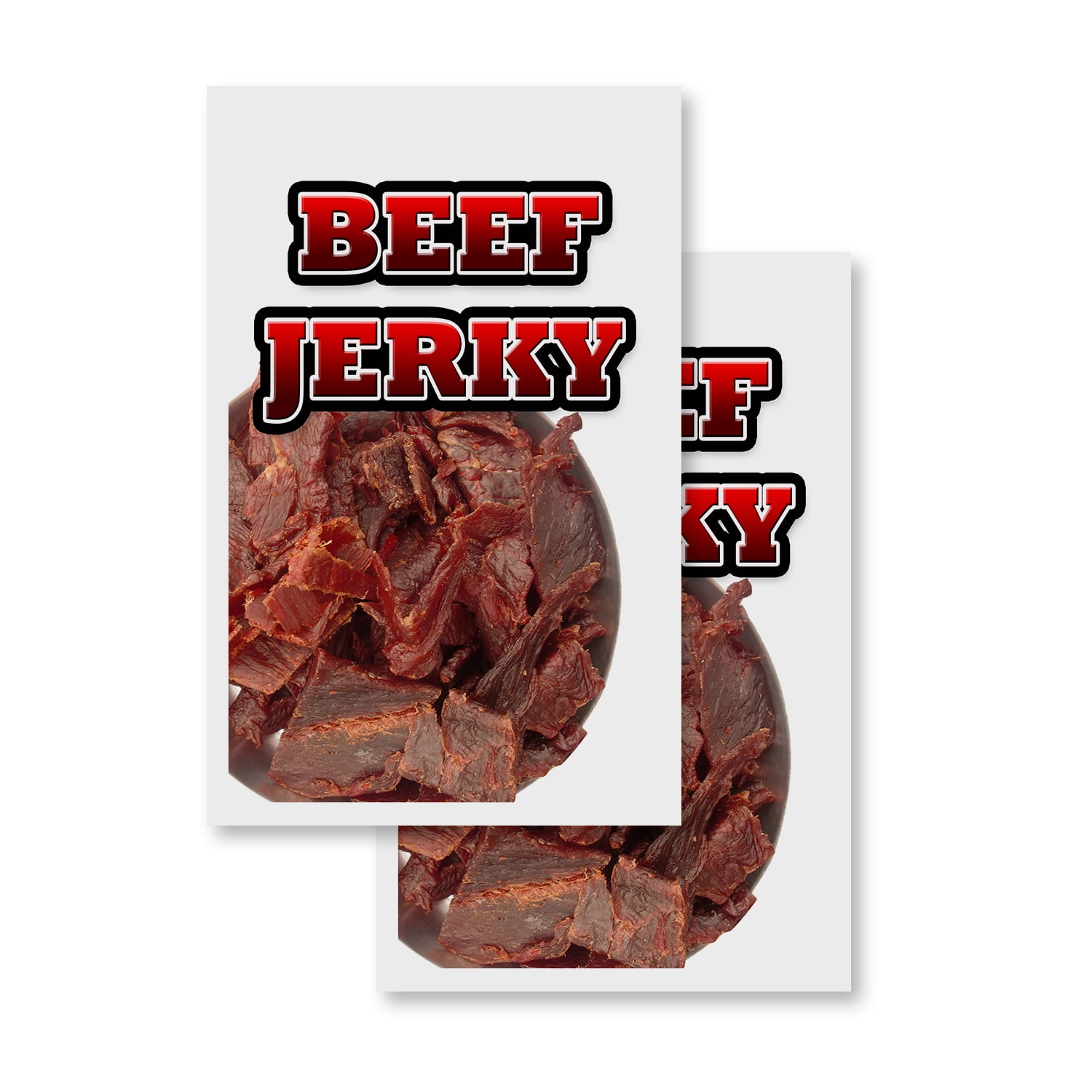 Beef Jerky (2-PACK) 24" x 36" Vinyl Decals | Sign Insert Peel & Stick ...
