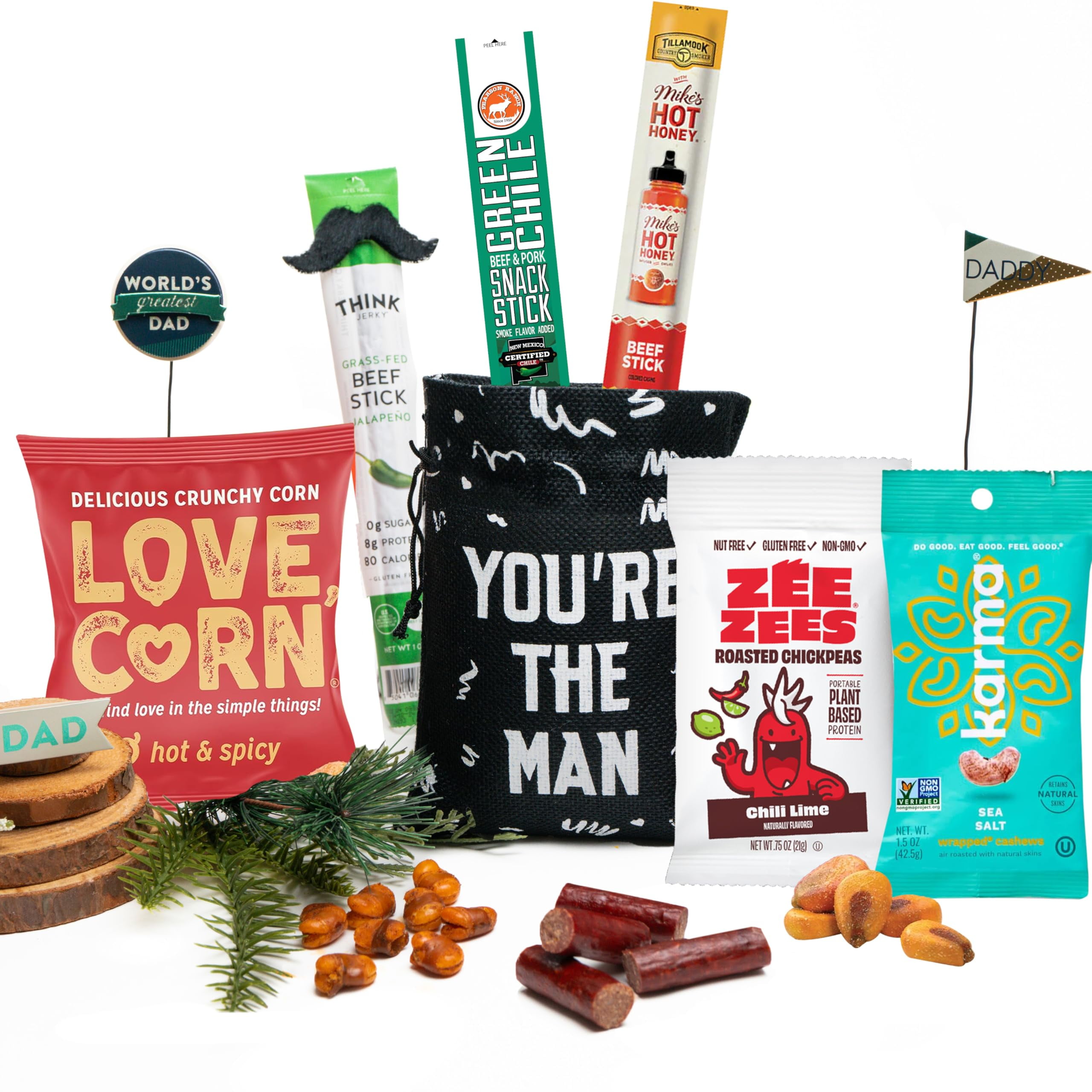 Beef Jerky Gift Bag DEF29 for Men - Healthy & Exotic Variety Pack w ...