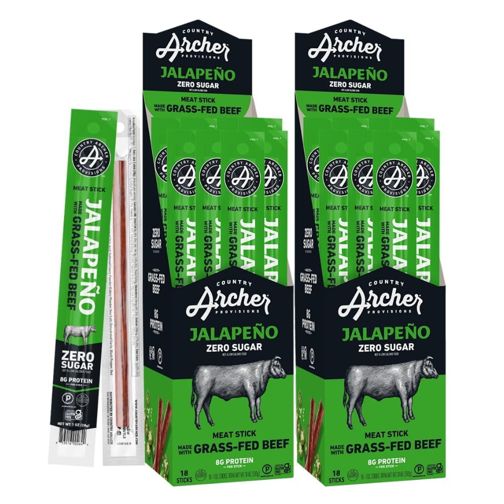 Beef Jerky Sticks Jalapeno - Grass Fed Beef Sticks Individually Wrapped ...