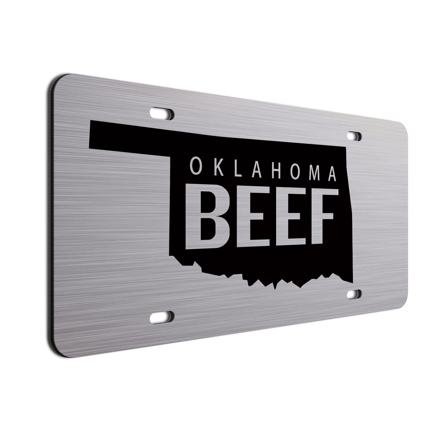 Jass Graphix Beef Farmer License Plate, Brushed Aluminum, 6x12 Inch ...