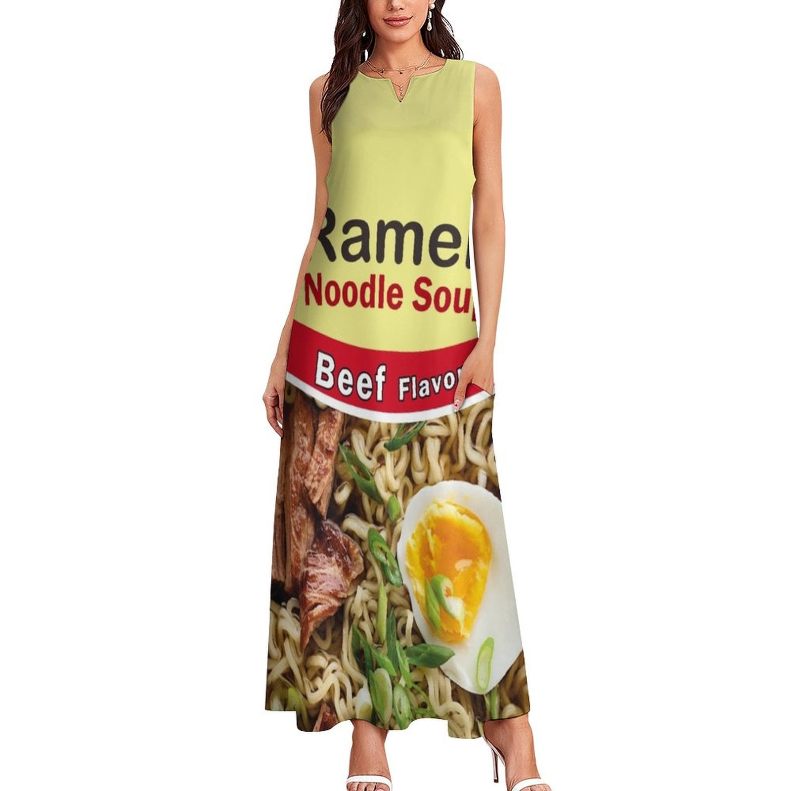 Beef Ramen Noodles Is Life Long Dress long sleeve dresses beach outfits ...