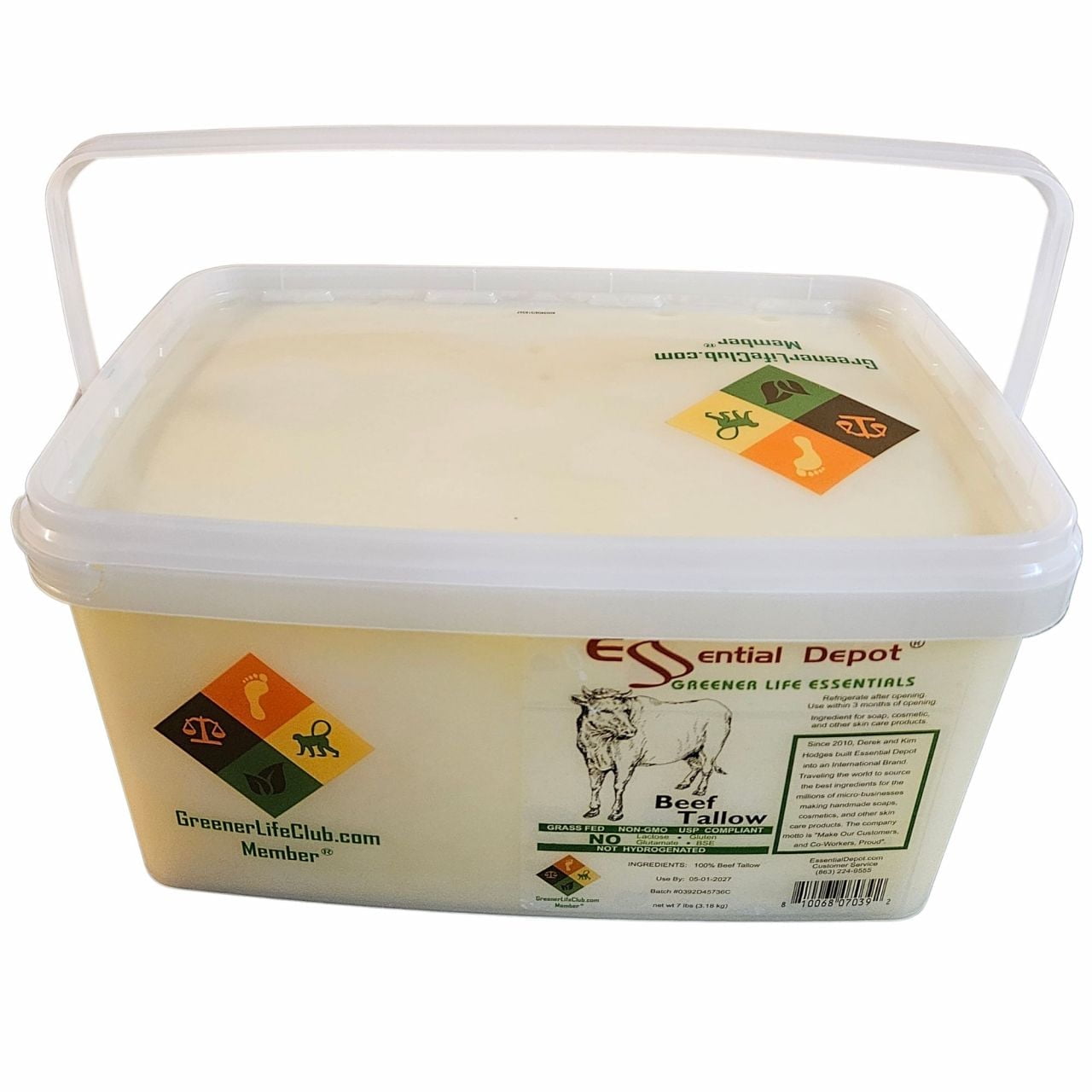 Beef Tallow - 7 lbs in GLC Box - GRASS FED - FOOD GRADE - Walmart.com