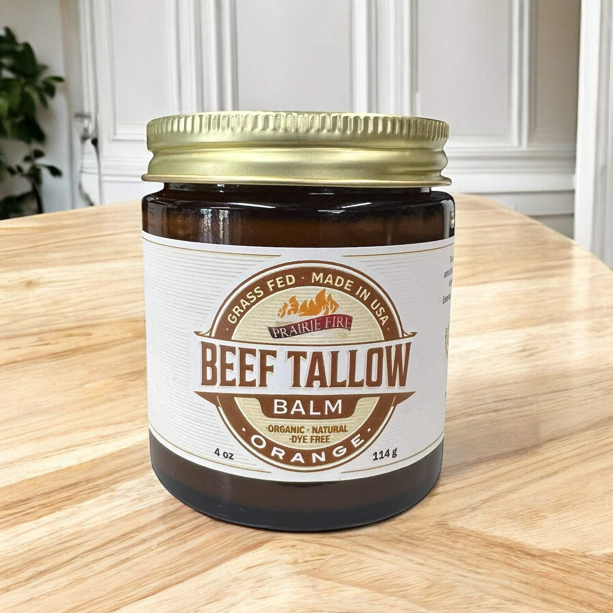 Beef Tallow Balm - 4 oz - Made in USA - Organic Grass Fed and Finished ...