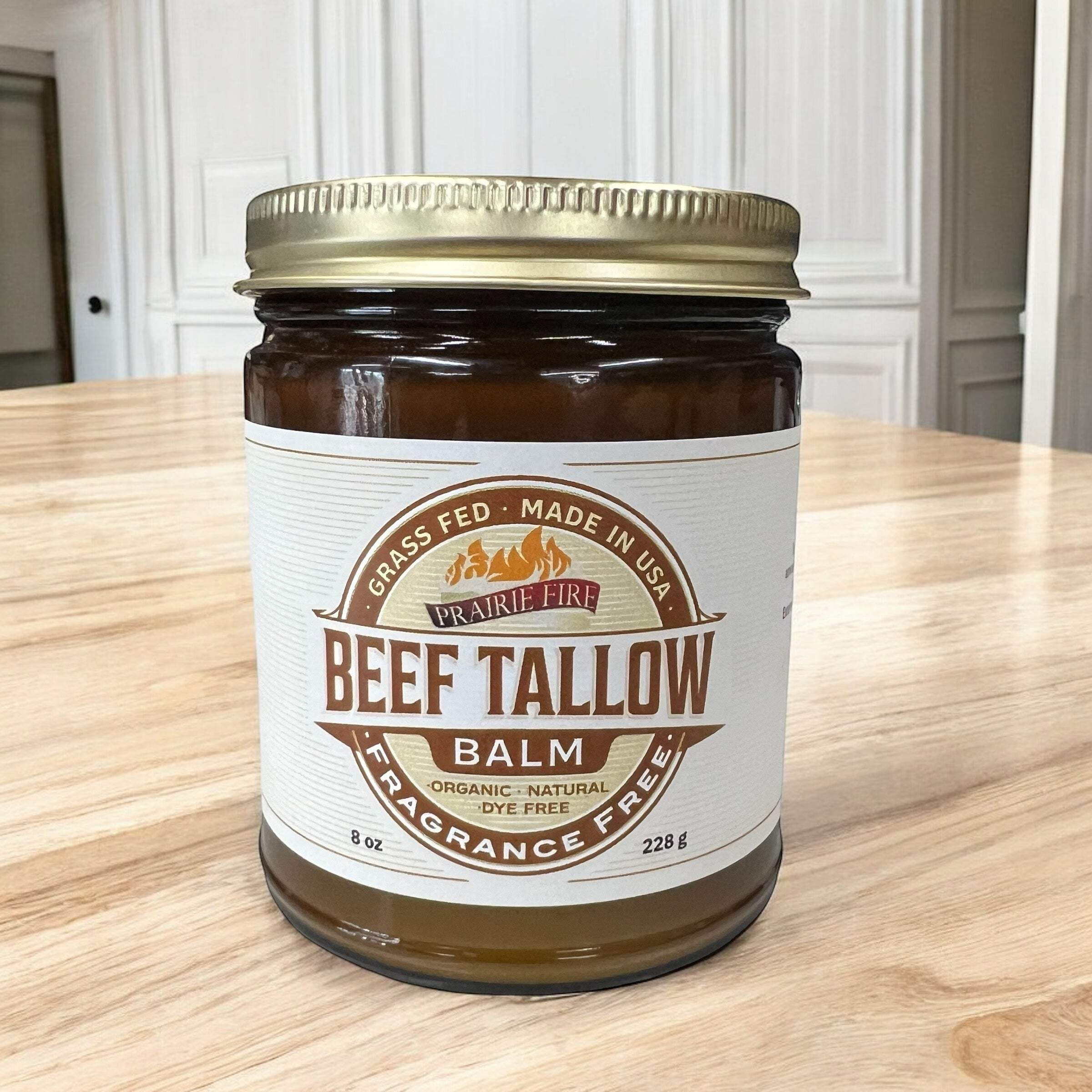 Beef Tallow Balm - 8 oz - Made in USA - Organic Grass Fed and Finished ...