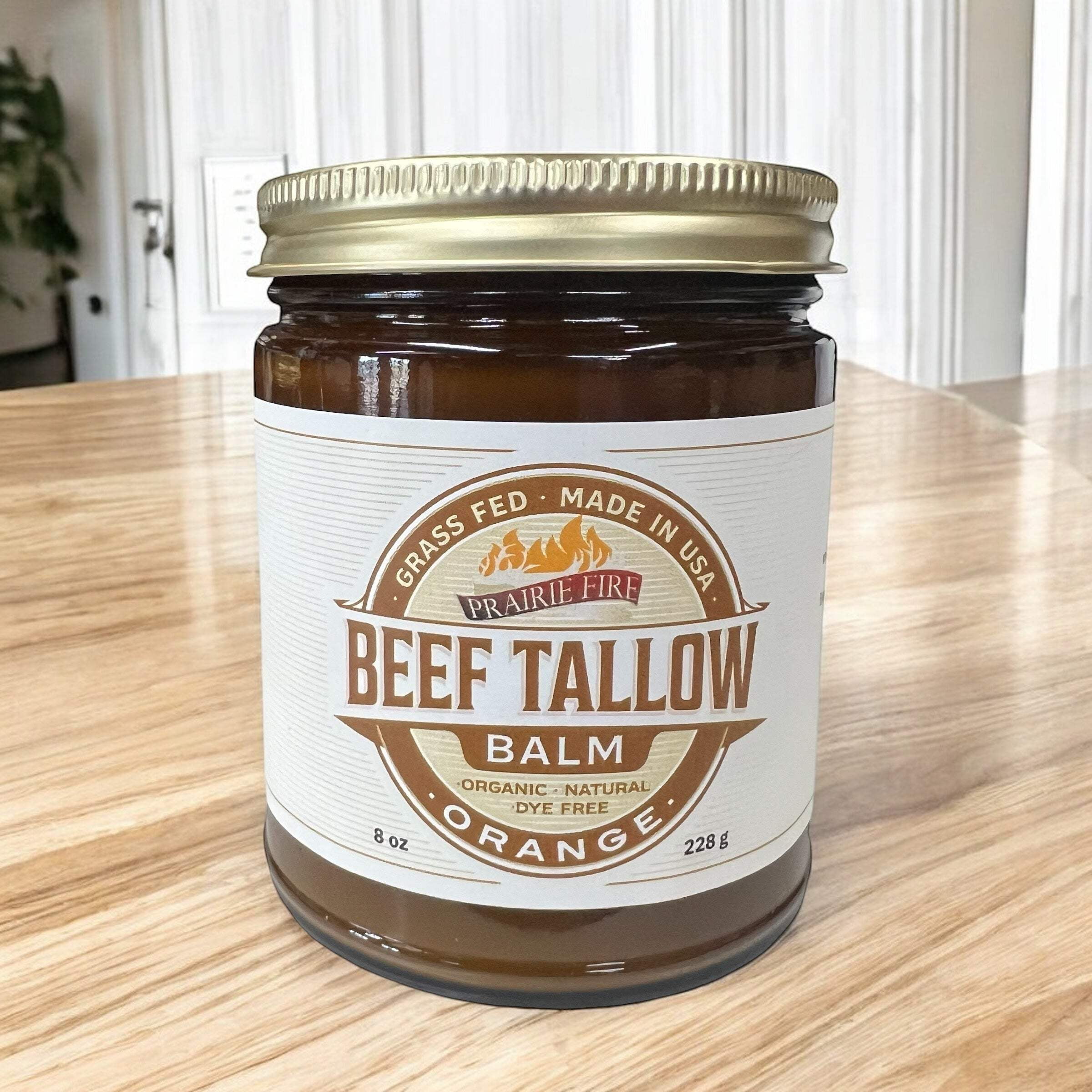 Beef Tallow Balm - 8 oz - Made in USA - Organic Grass Fed and Finished ...