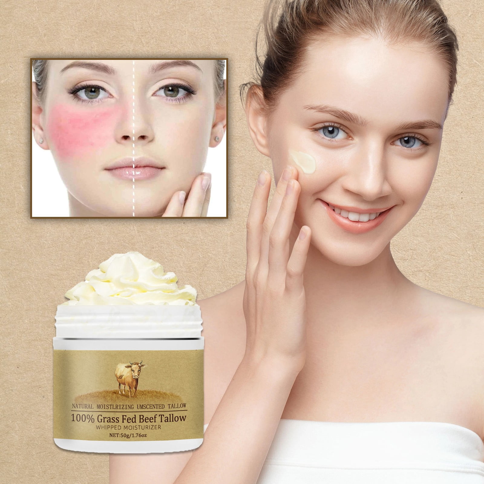 Beef Tallow Balm, Beef Tallow Cream For Skin Care, Beef Throat Balm ...