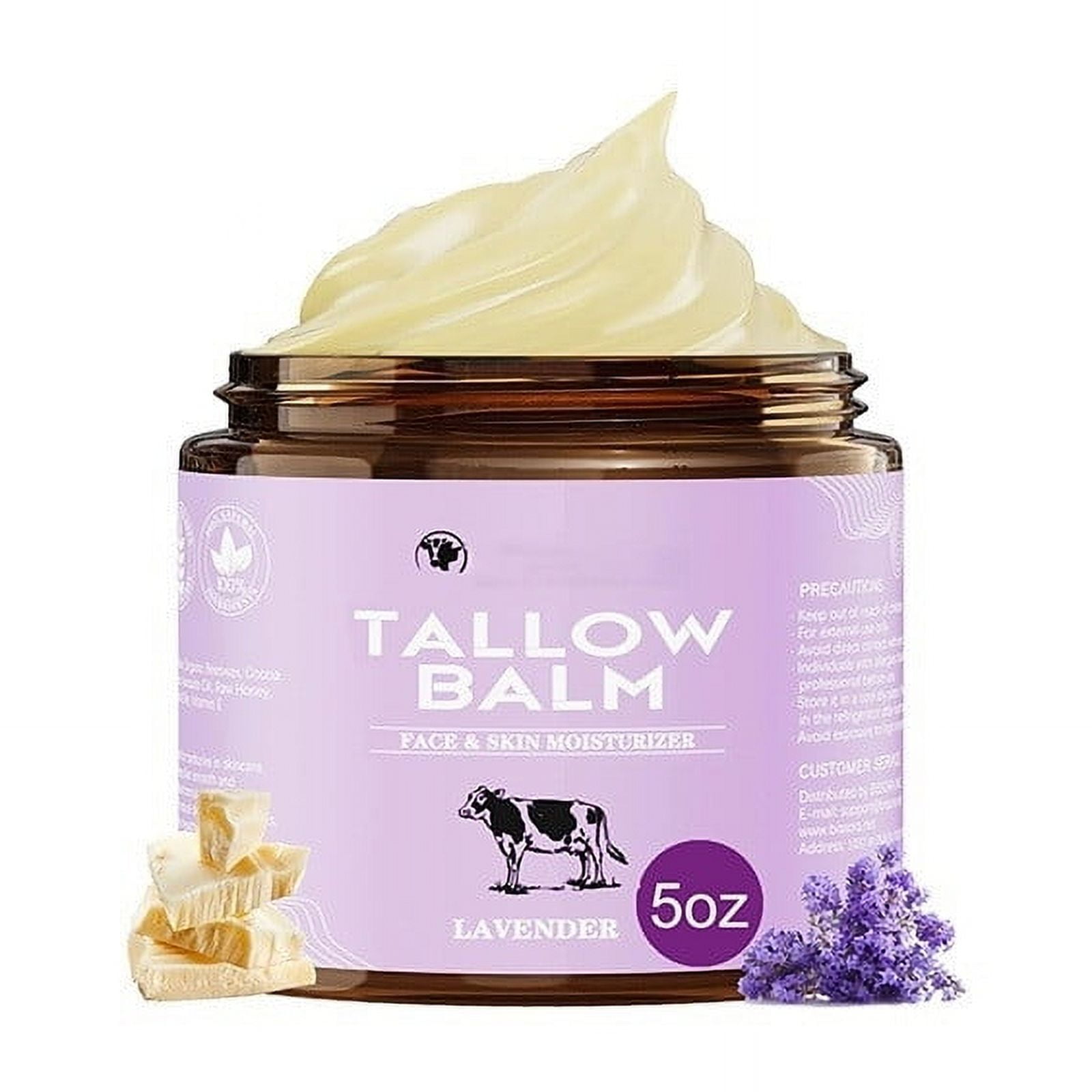 Beef Tallow Cream for Face & Skin Moisturizing, Organic Grass-Fed Beef ...