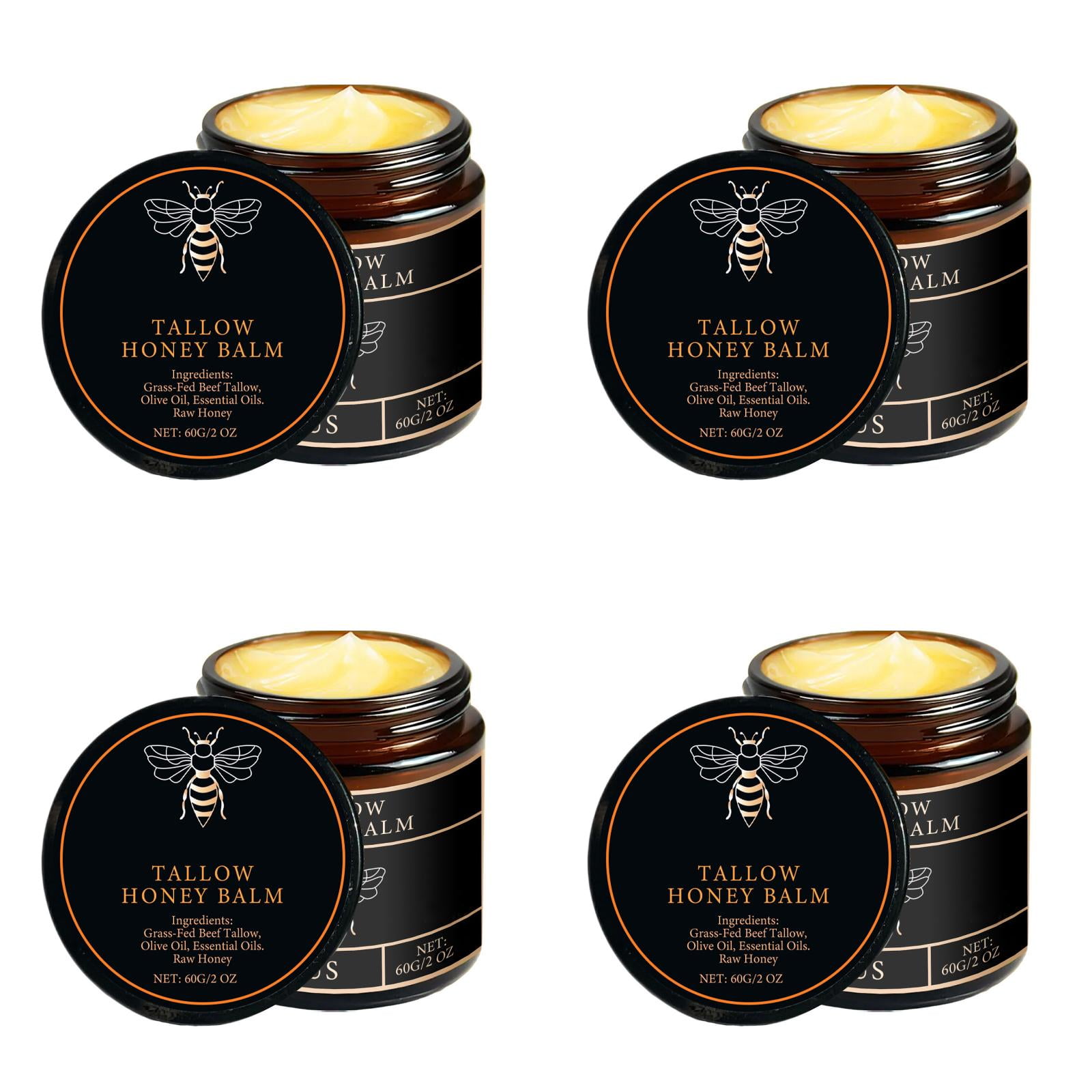 Beef Tallow Face Moisturizer, Beef Tallow Balm withHoney, Moisturizing ...