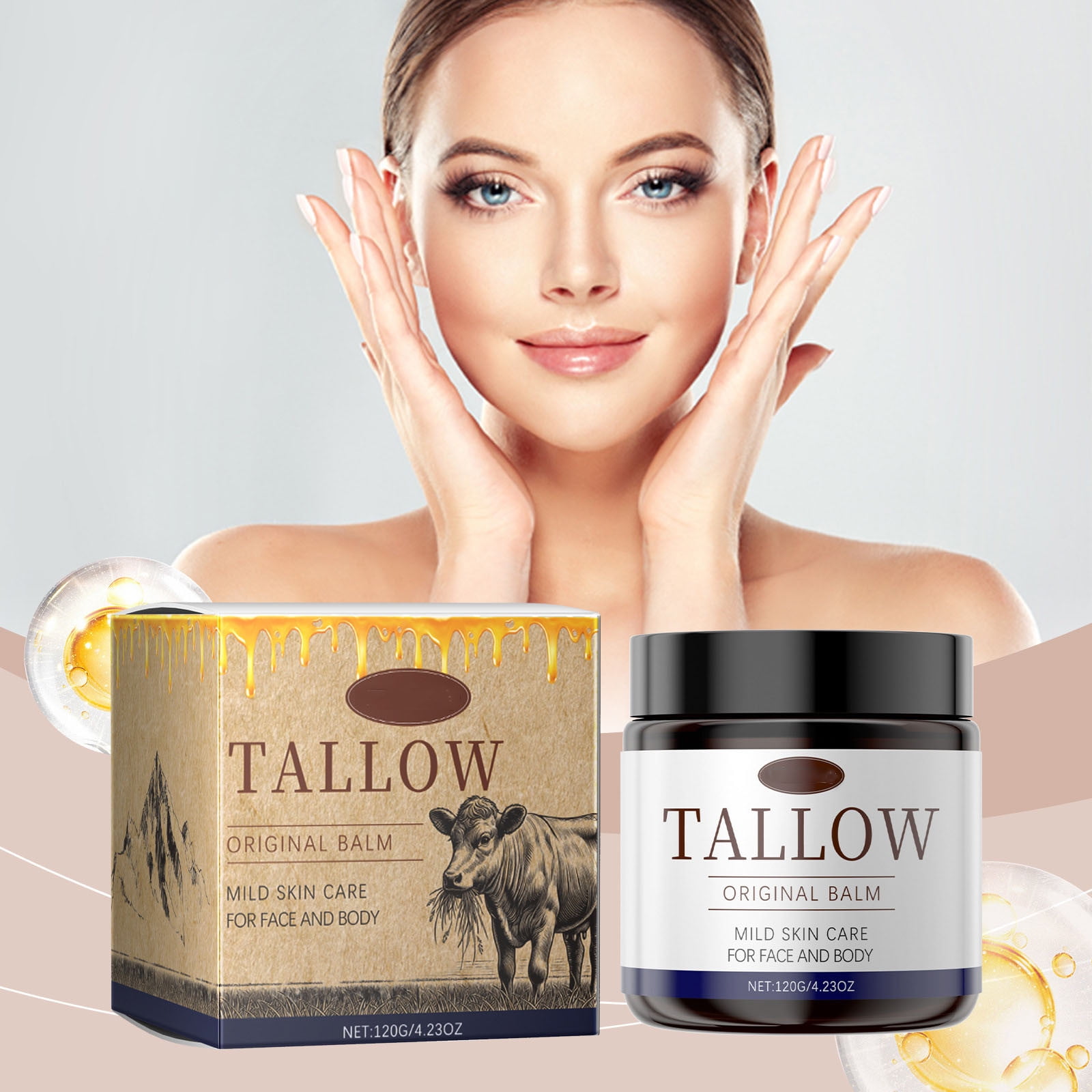 Beef Tallow And Honey Balm For Skin Grass Fed Whipped Beef Tallow With