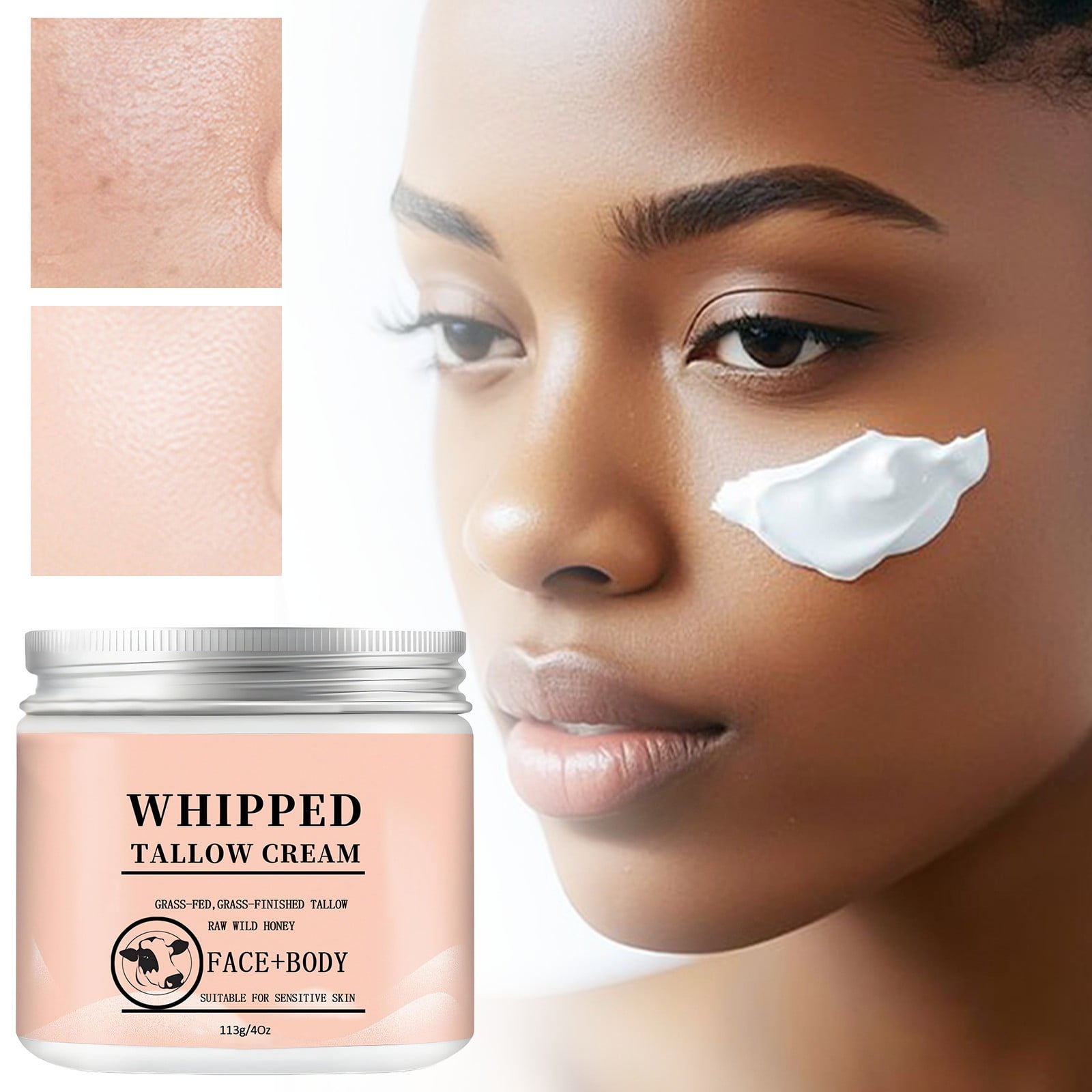 Beef Tallow Moisturizer Whipped Tallow Balm With Wild Beeswax Hydrating ...