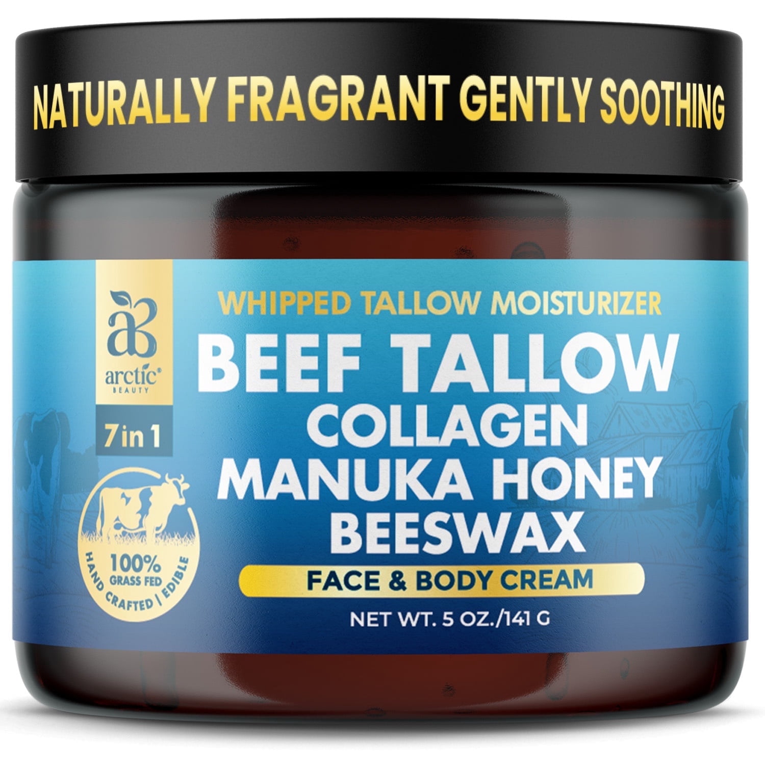 Arctic Beauty Organic Grass-Fed Beef Tallow Balm with Manuka Honey ...