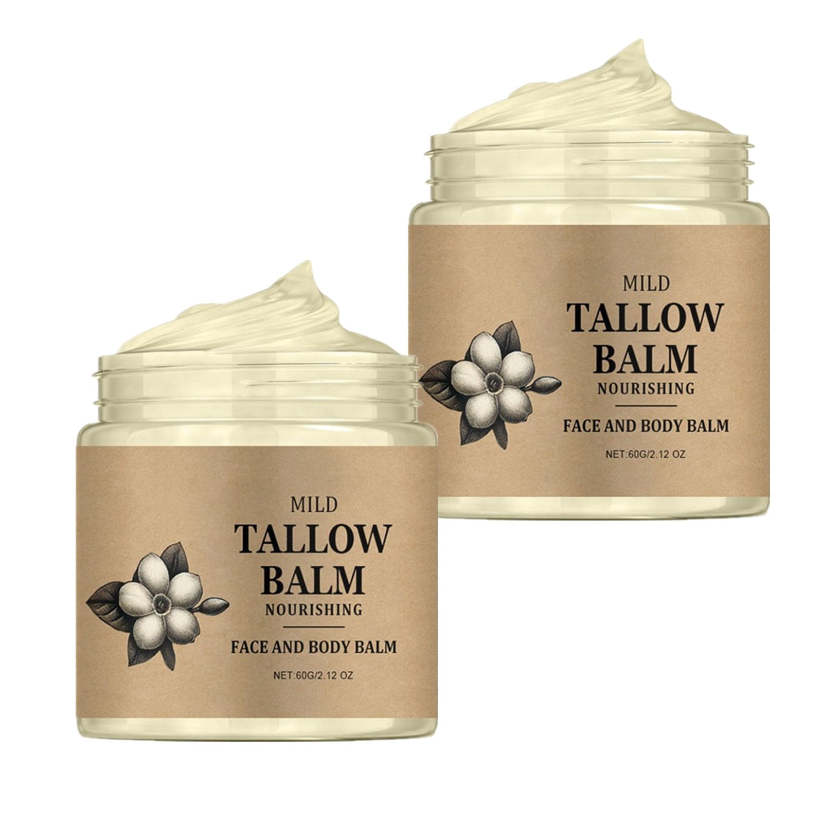 Beef Tallow + Raw Honey Balm for Skin with Vanilla Essential Oil ...
