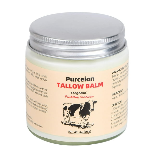 Beef Tallow for Skin BCA3 (4 Oz), Whipped Grass-Fed Beef Tallow ...