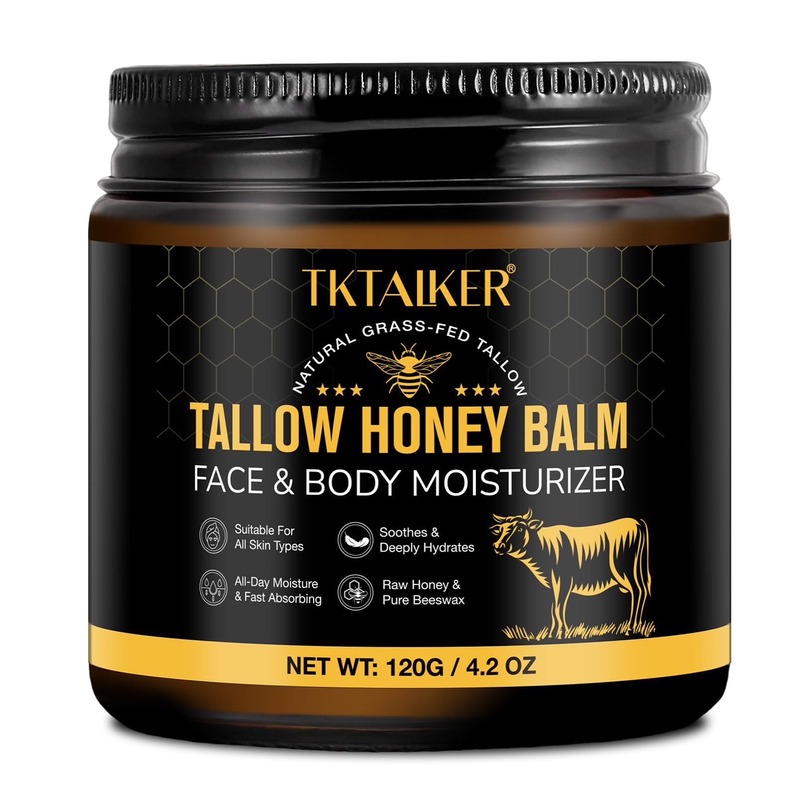 Beef Tallow for Skin, BCA3 Beef Tallow for Face, Tallow Balm with Raw ...
