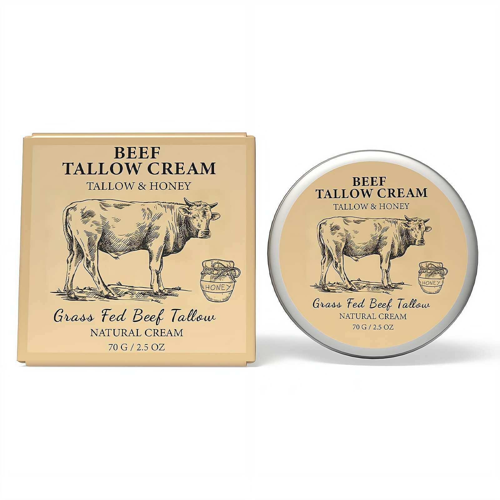 Beef Tallow for Skin-Beef Tallow and Honey Balm - Tallow Moisturizer ...