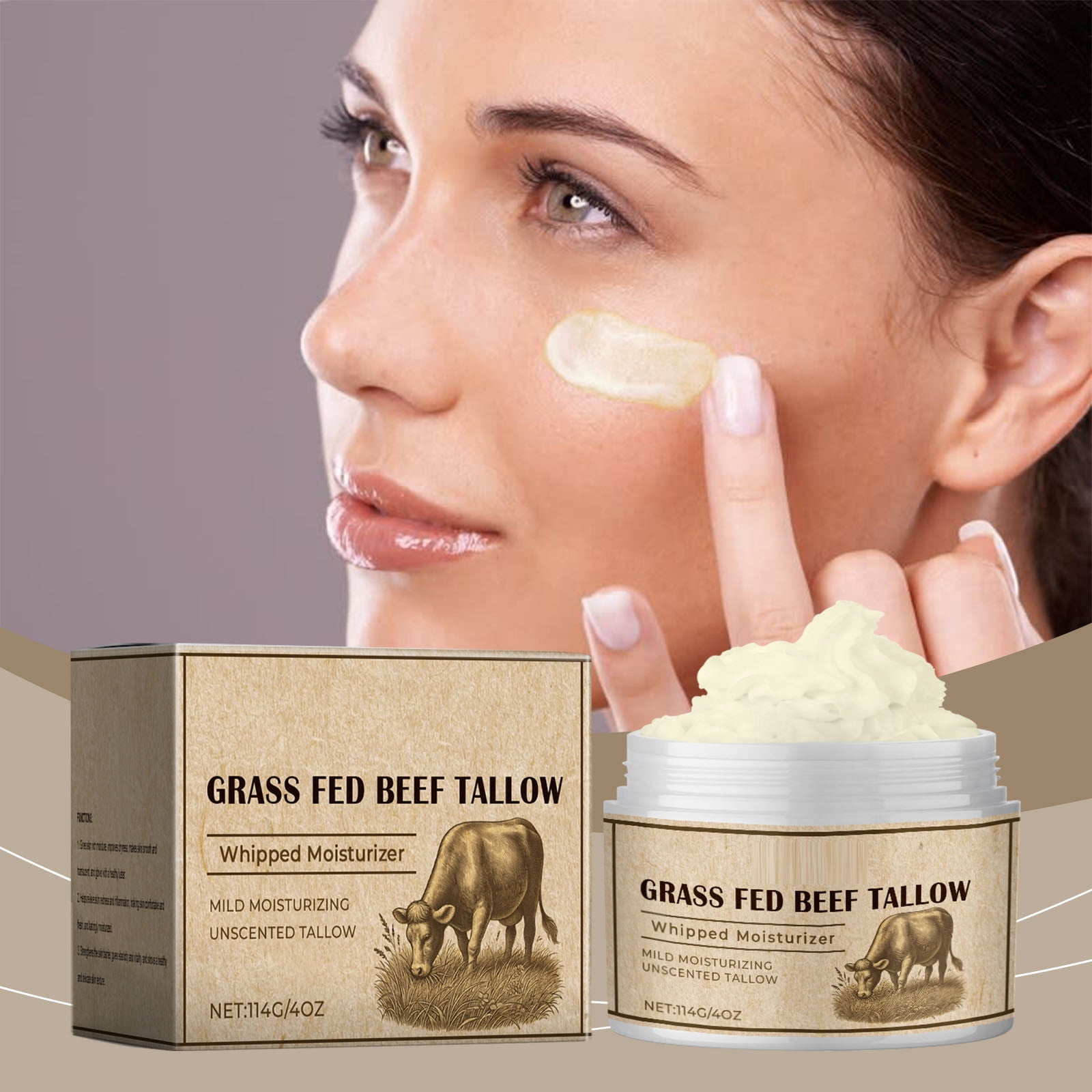 Beef Tallow For Skin Facial Moisturizing Cream Deeply Moisturizes ...