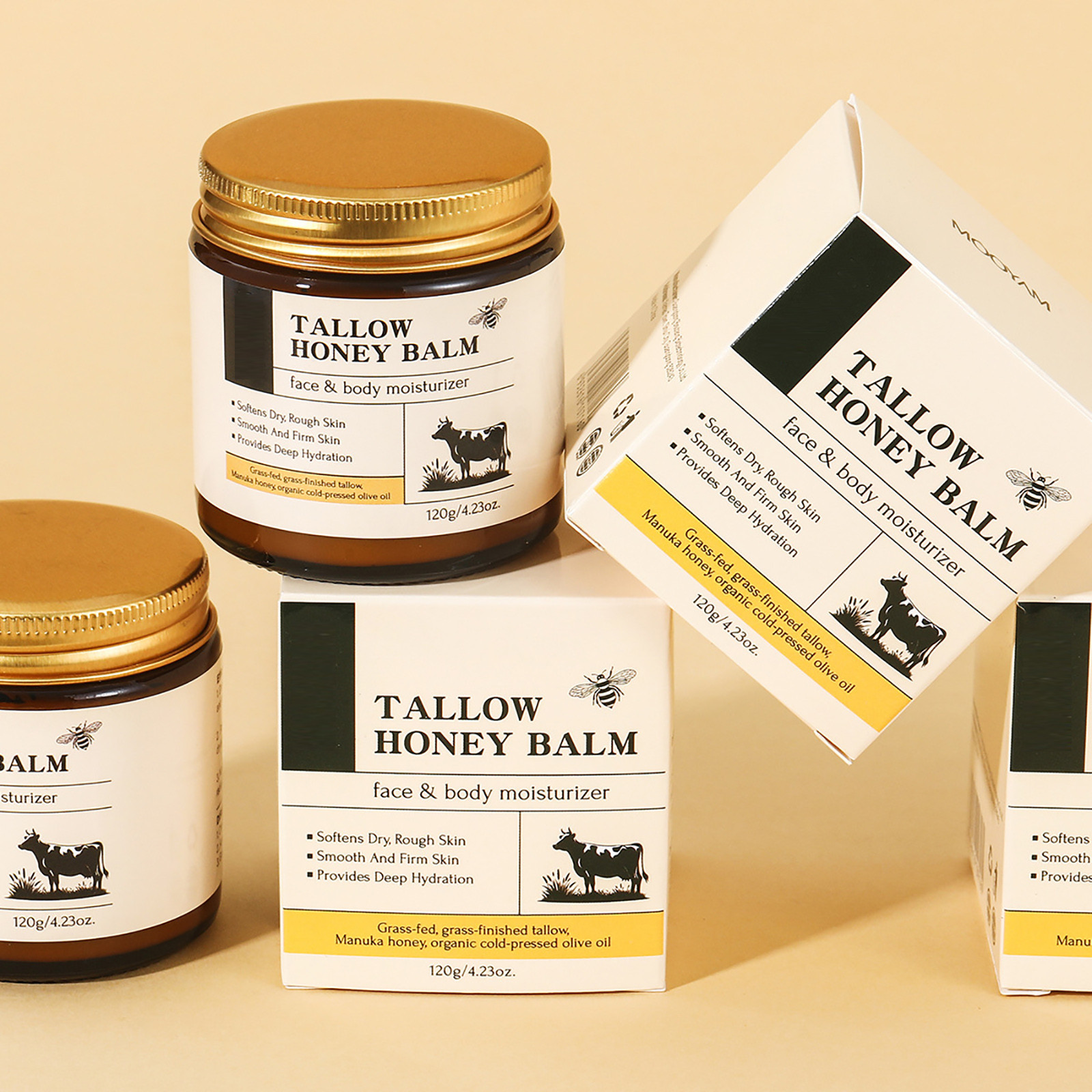Beef Tallow for Skin, Organic Face Moisturizer with Grass Fed Beef ...
