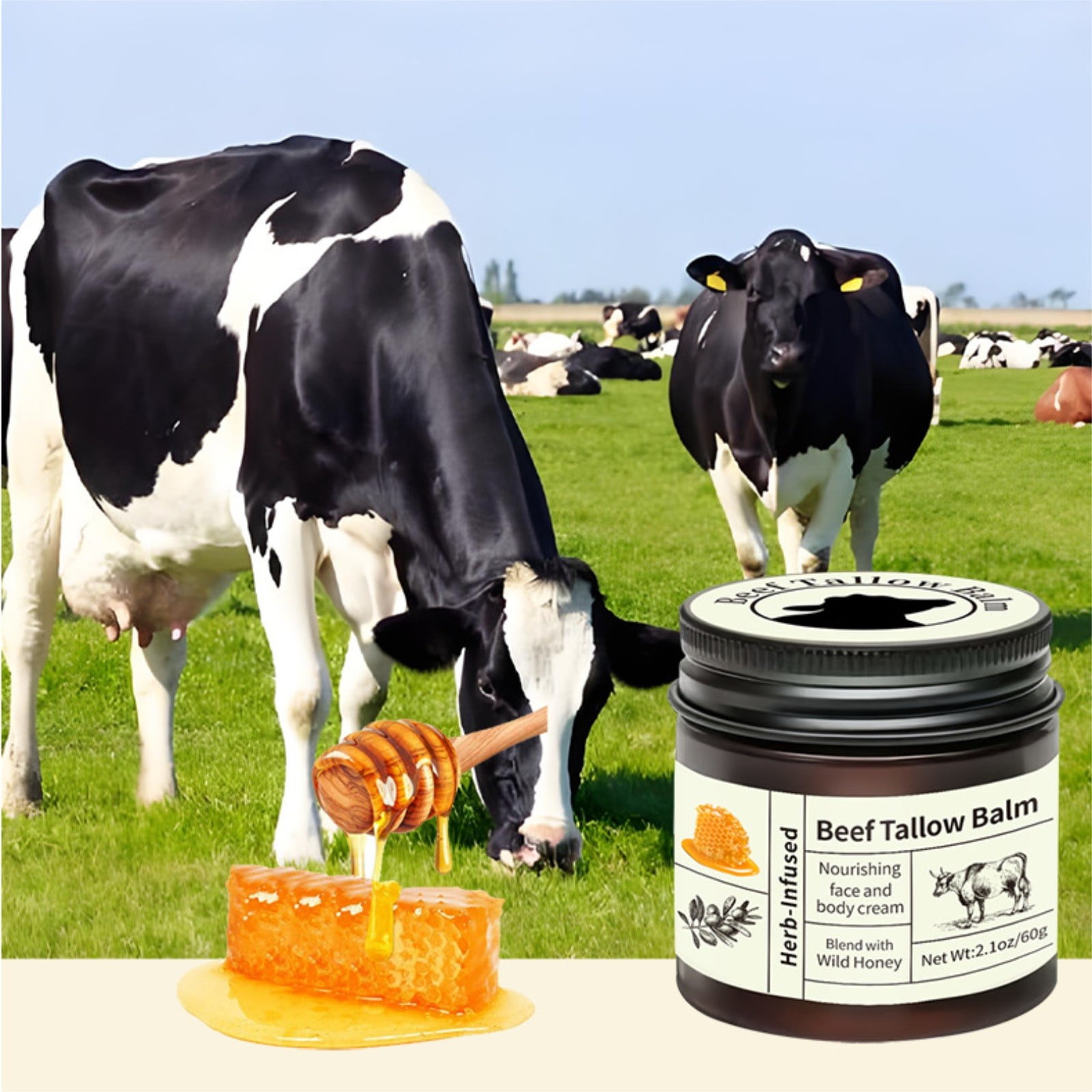 Beef Tallow Skin Organic Grass Fed Whipped Beef Tallow and Deeply Moisturizing Face & Body Care ...