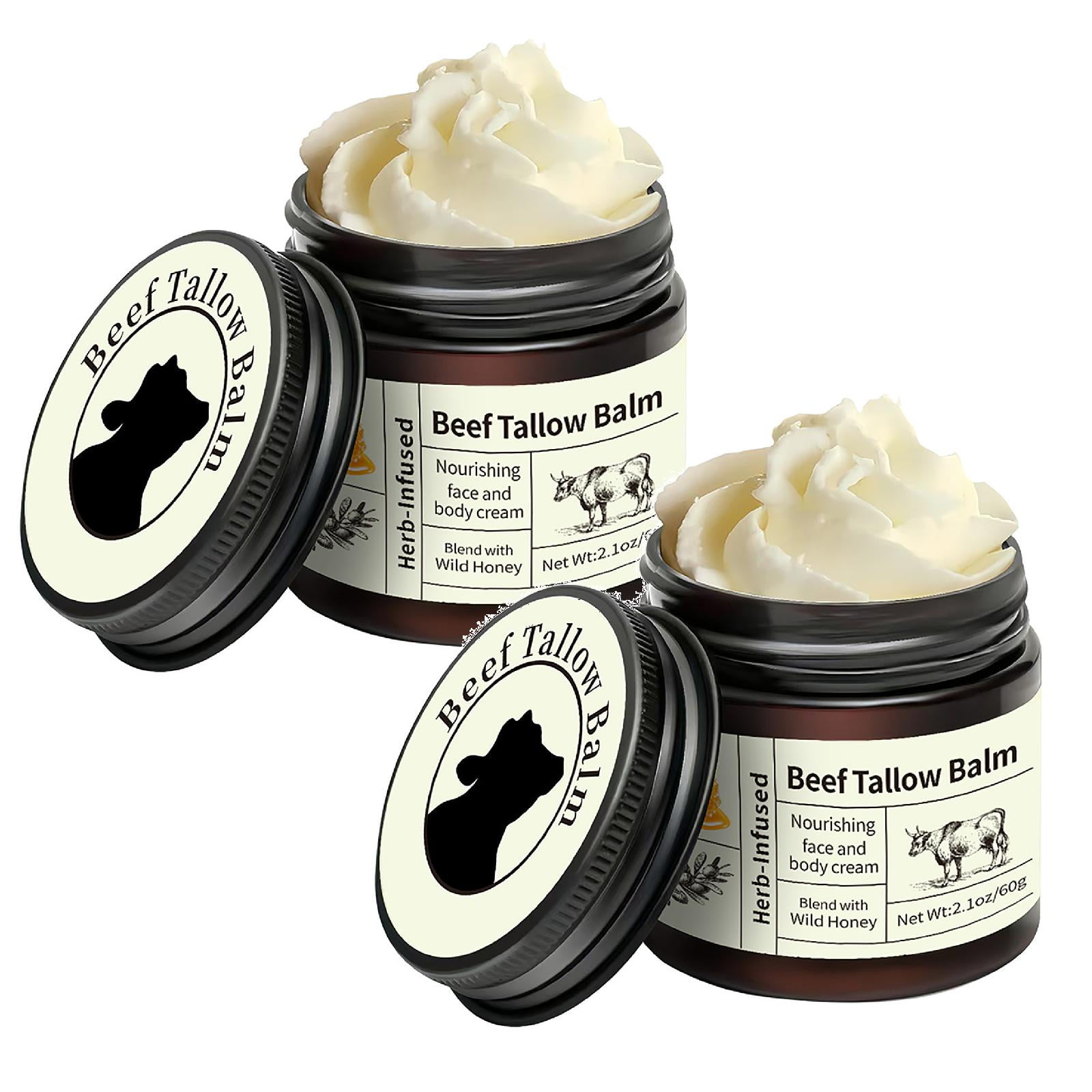 Beef Tallow for Skin - Organic Grass-Fed Whipped Beef Tallow and Honey ...