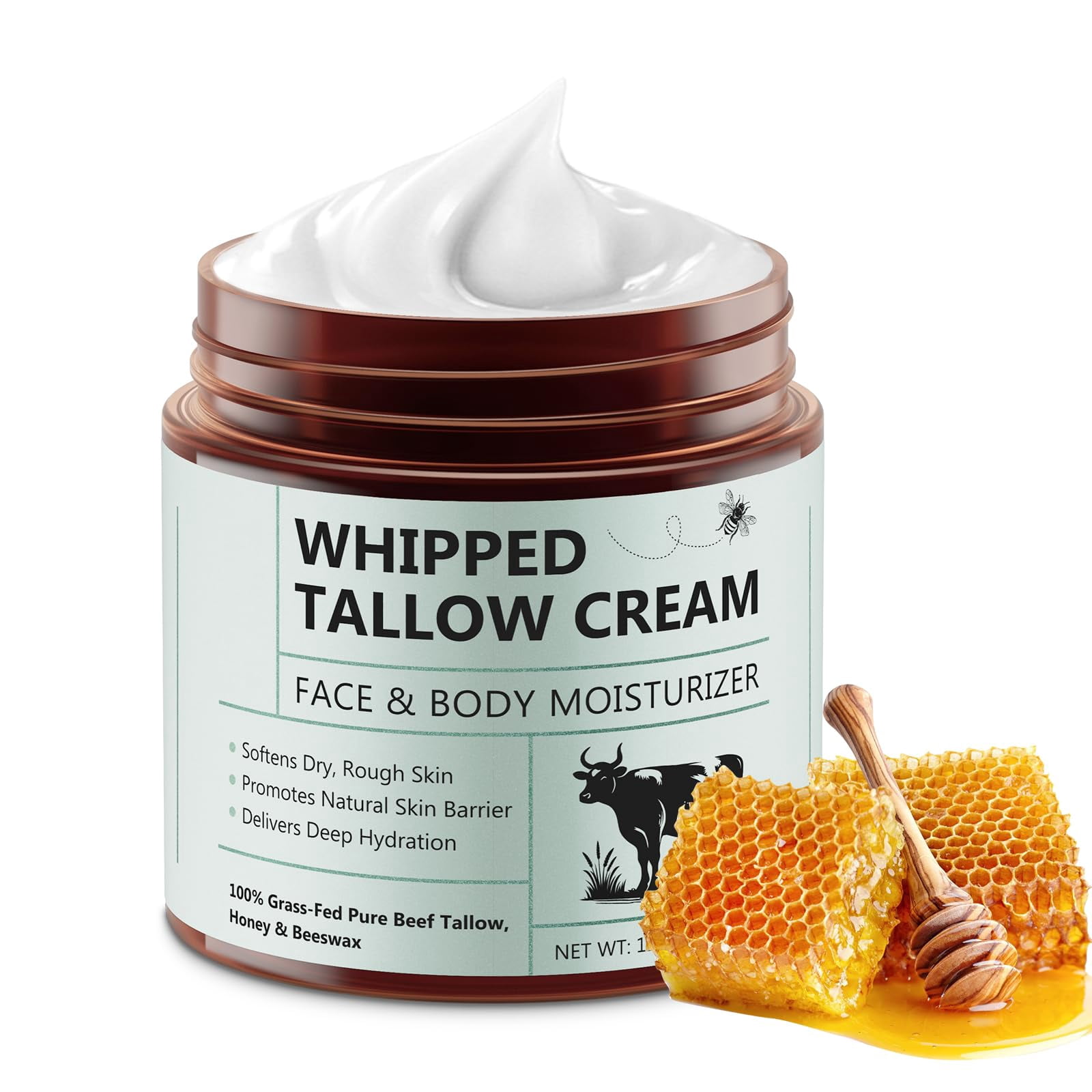 Beef Tallow for Skin, WHF2 Tallow Face Moisturizer 4.2 Oz, Tallow and ...