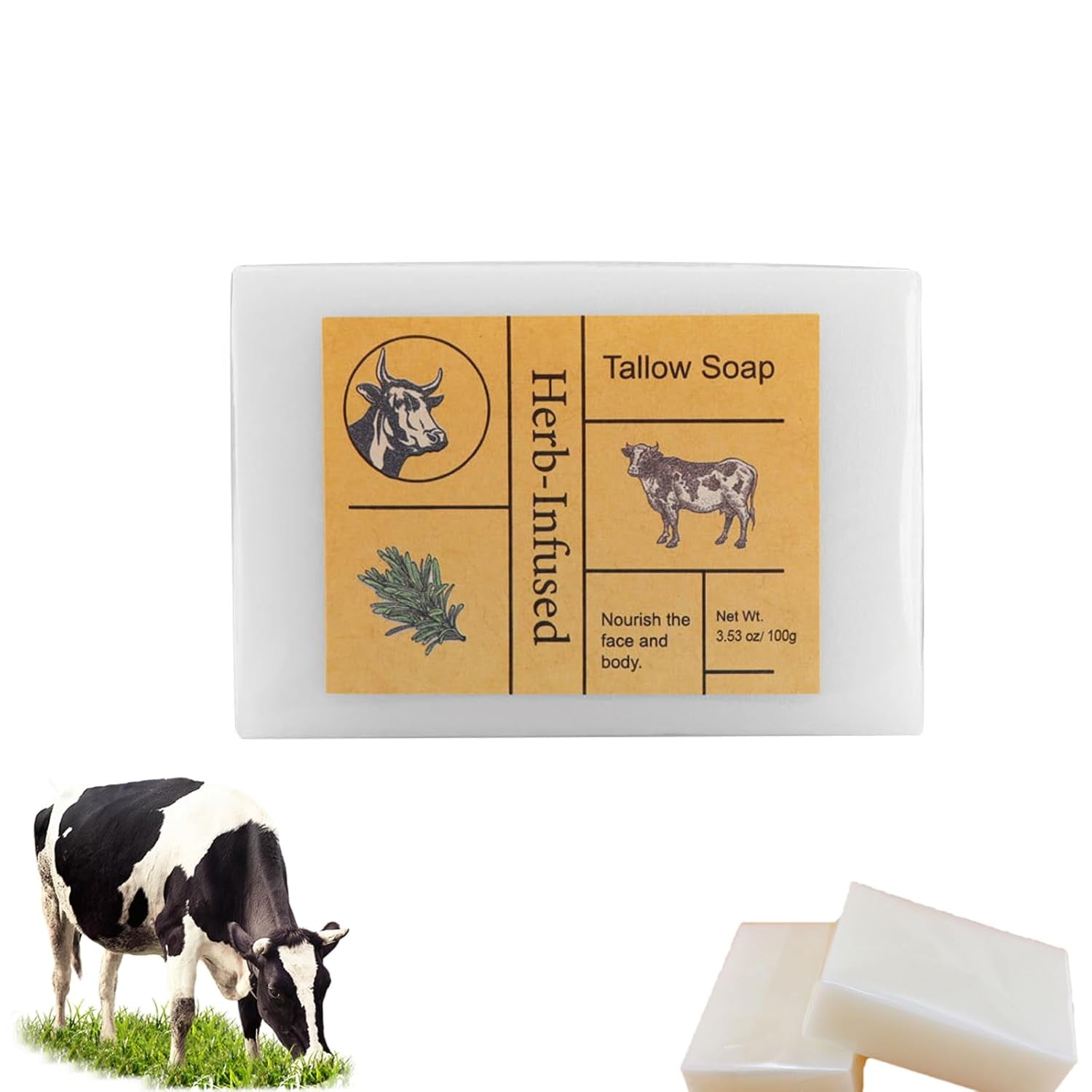 Beef Tallow Soap Bar – All Natural Tallow Soap Bar Grass Fed Tallow ...
