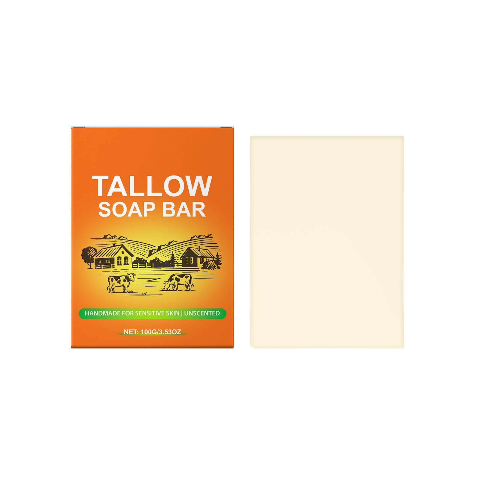 Beef Tallow Soap Bar and Organic Fed Tallow Soap Unscented Moisturizes ...