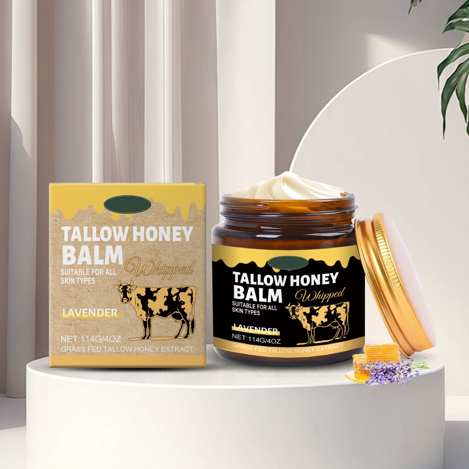 Beef Tallow for Skin Tallow Balm with Raw Honey and Beeswax Natural ...