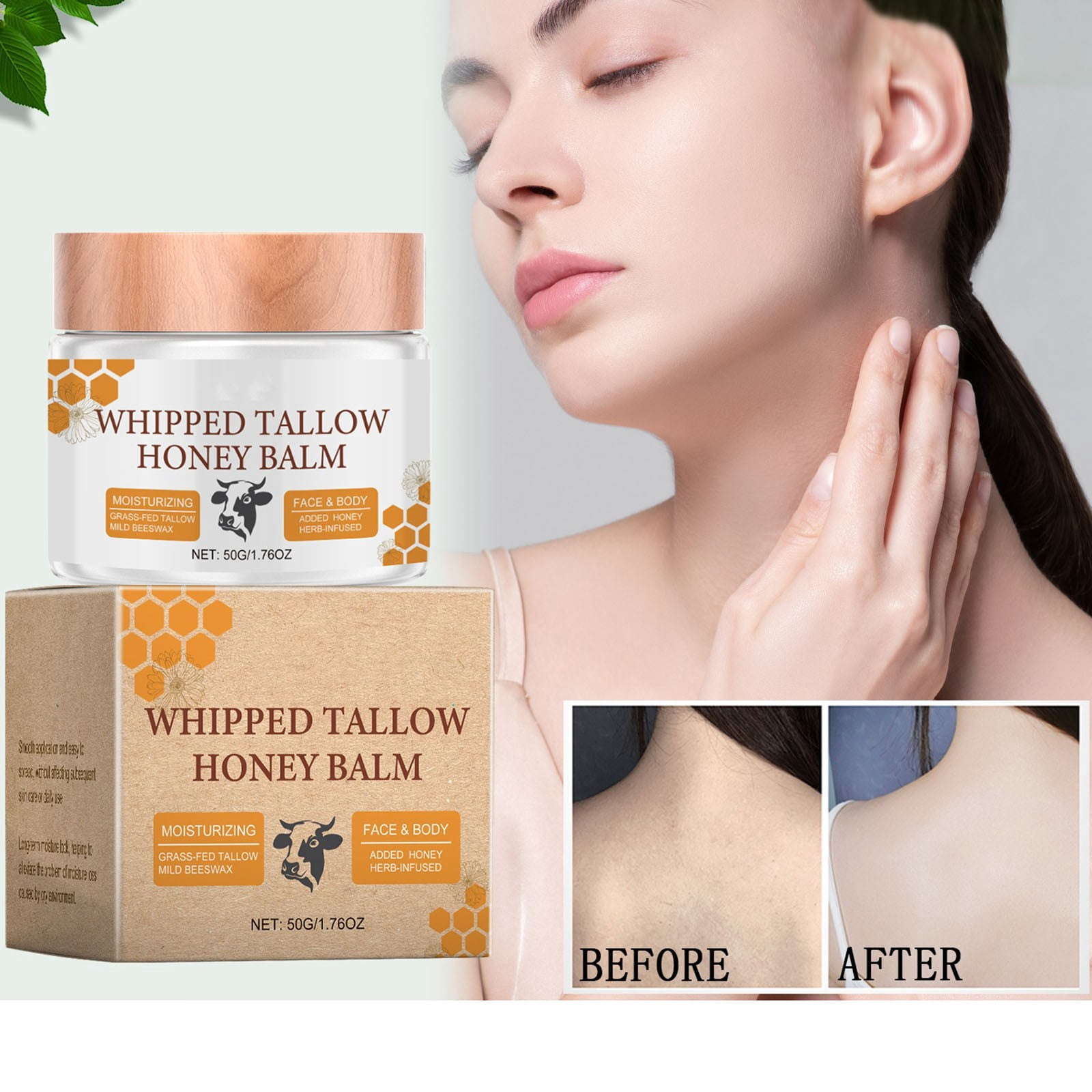 Beef Tallow for Skin Tallow Honey Cream Tallow Face Moisturize Cream ...