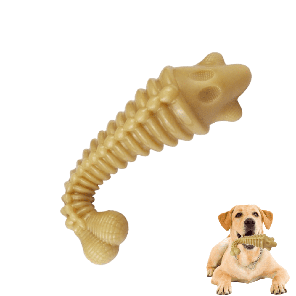 Beef flavored simulation fish bone nylon molars puzzle teeth cleaning ...