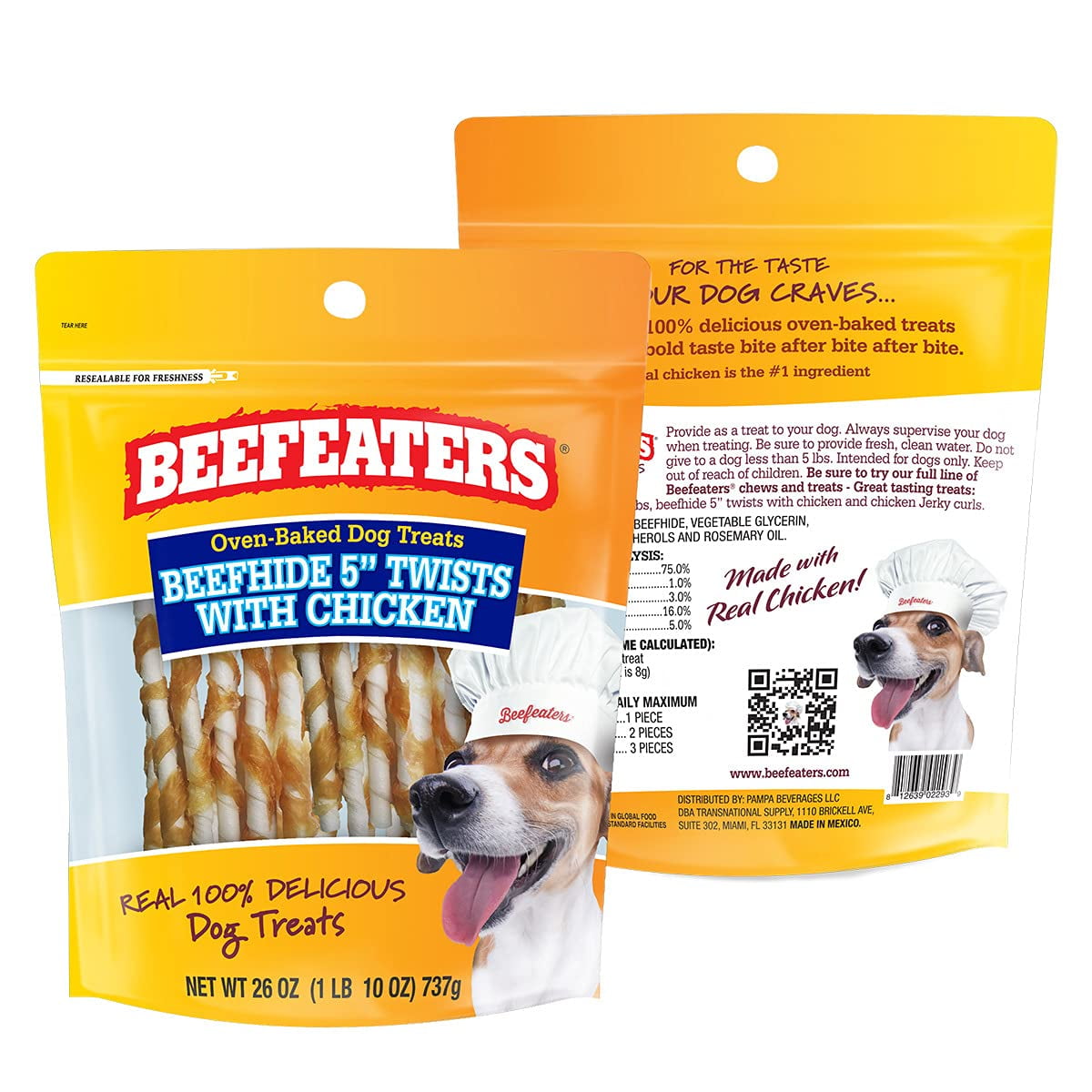 Beefeaters Beefhide 5in Twist with Real Chicken – Protein-Rich Dog ...