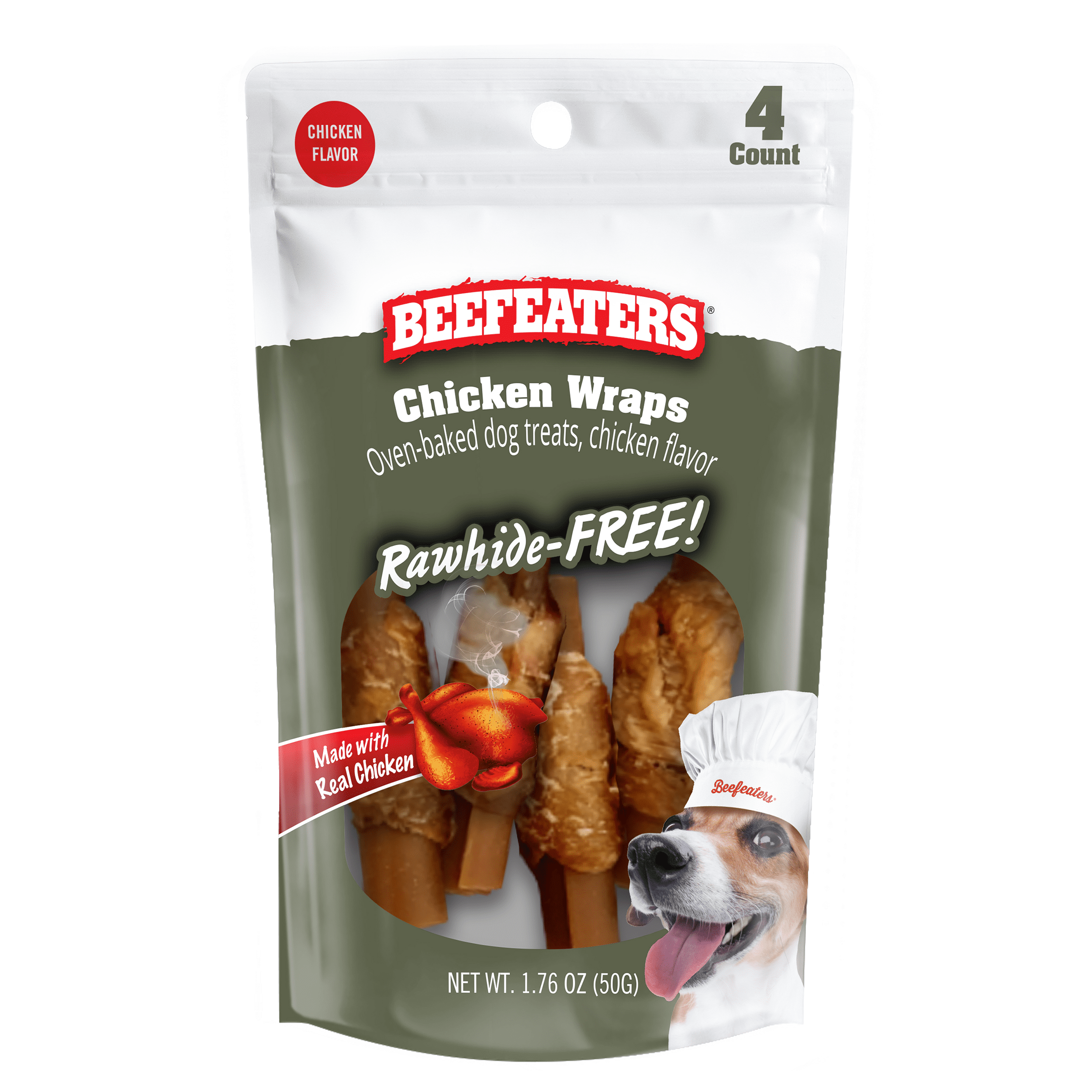 Beefeaters Chicken Wraps, Rawhide Free, 4ct, Case of 12 - Walmart.com