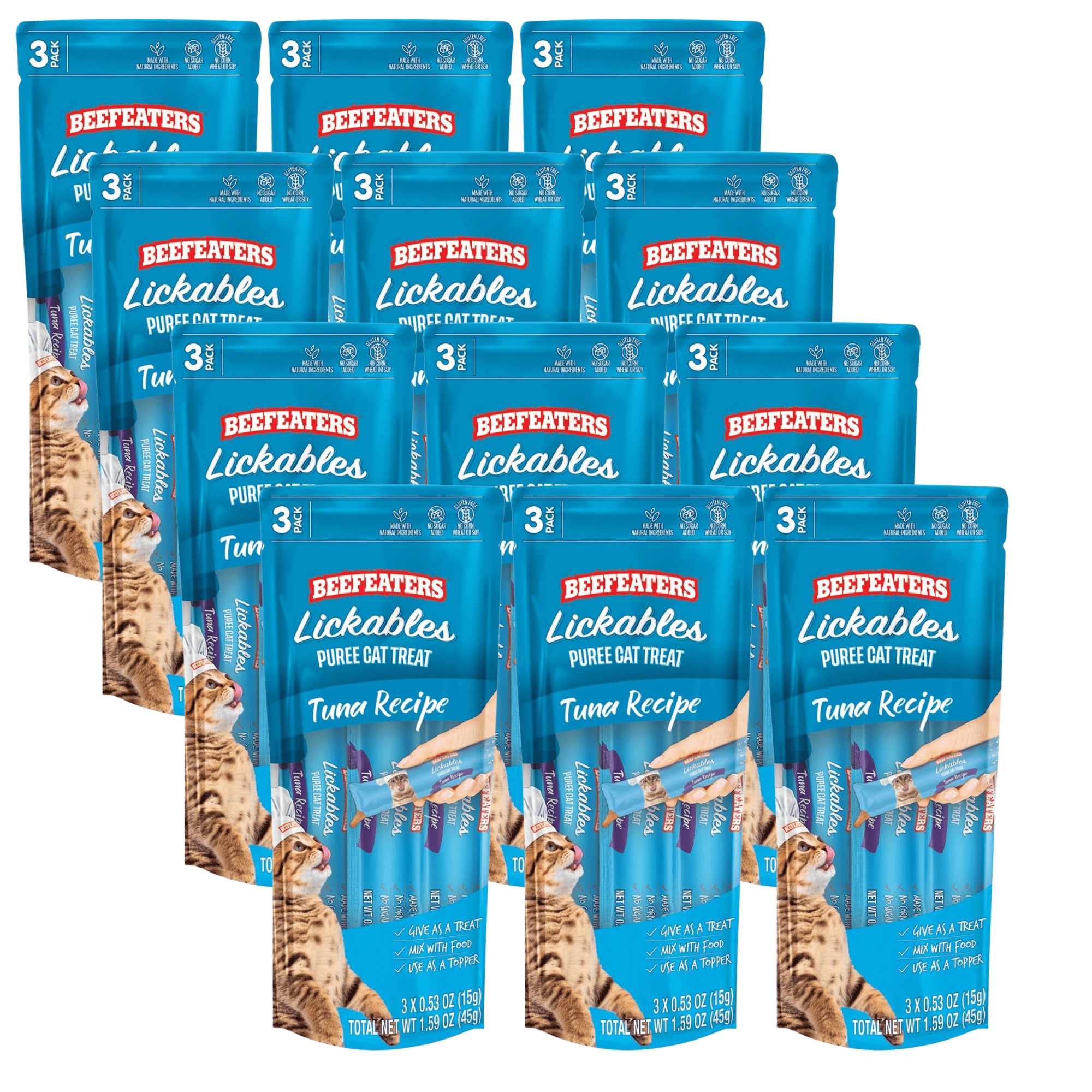 Beefeaters Lickables Tuna Puree Recipe Cat Treat, Lickable Squeezable ...