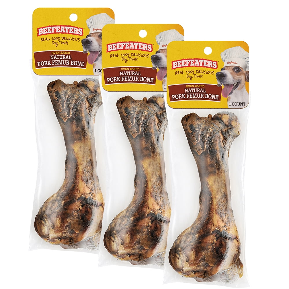 Beefeaters Natural Pork Femur Bones, 3 pack - Walmart.com