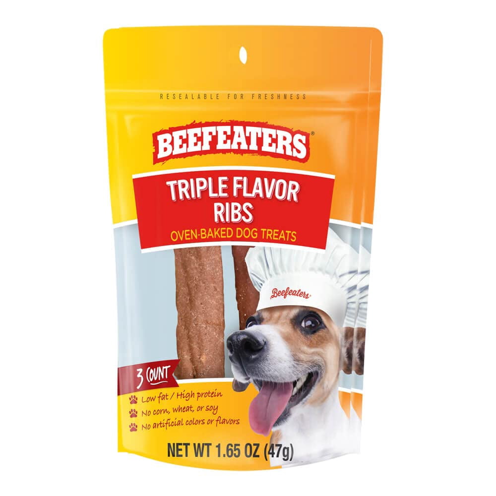 Beefeaters Triple Flavor AJH3 Ribs 1.65oz (12-Pack) - Rawhide Wrapped ...