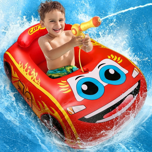 Beefunni Baby Inflatable Pool Float,Car Shaped Baby Swimming Float with Steering Wheel for ...