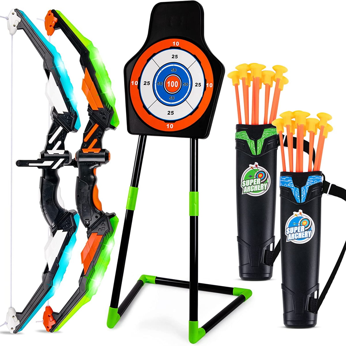 beefunni Bow and Arrow for Kids, Archery Toy Set with 20 Suction Cup ...