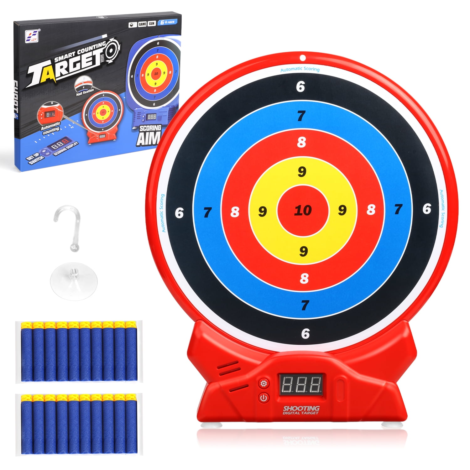 Beefunni Digital Shooting Targets Boy Toys Ages 5 6 7 8 9+, w/20 Foam ...