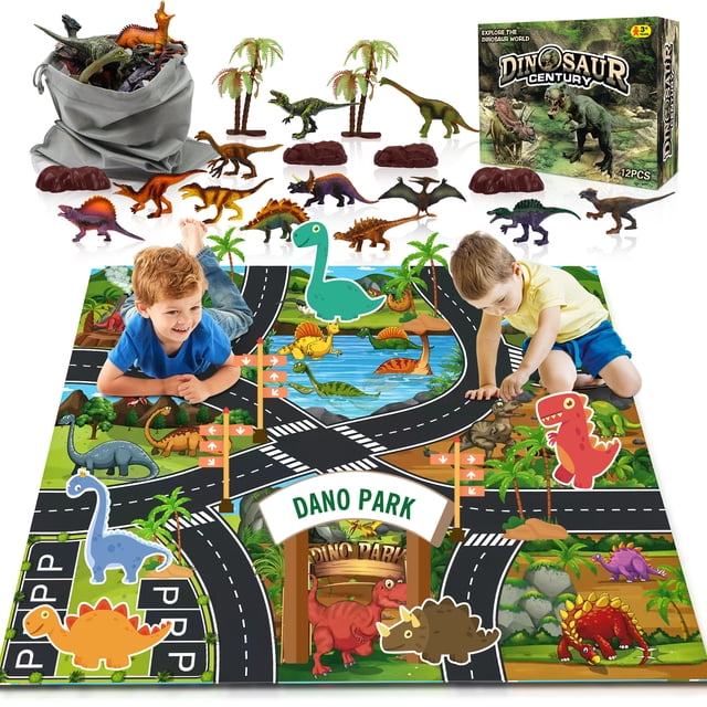 Beefunni Dinosaur Playset for Kids, 12 Realistic Figures, Educational ...