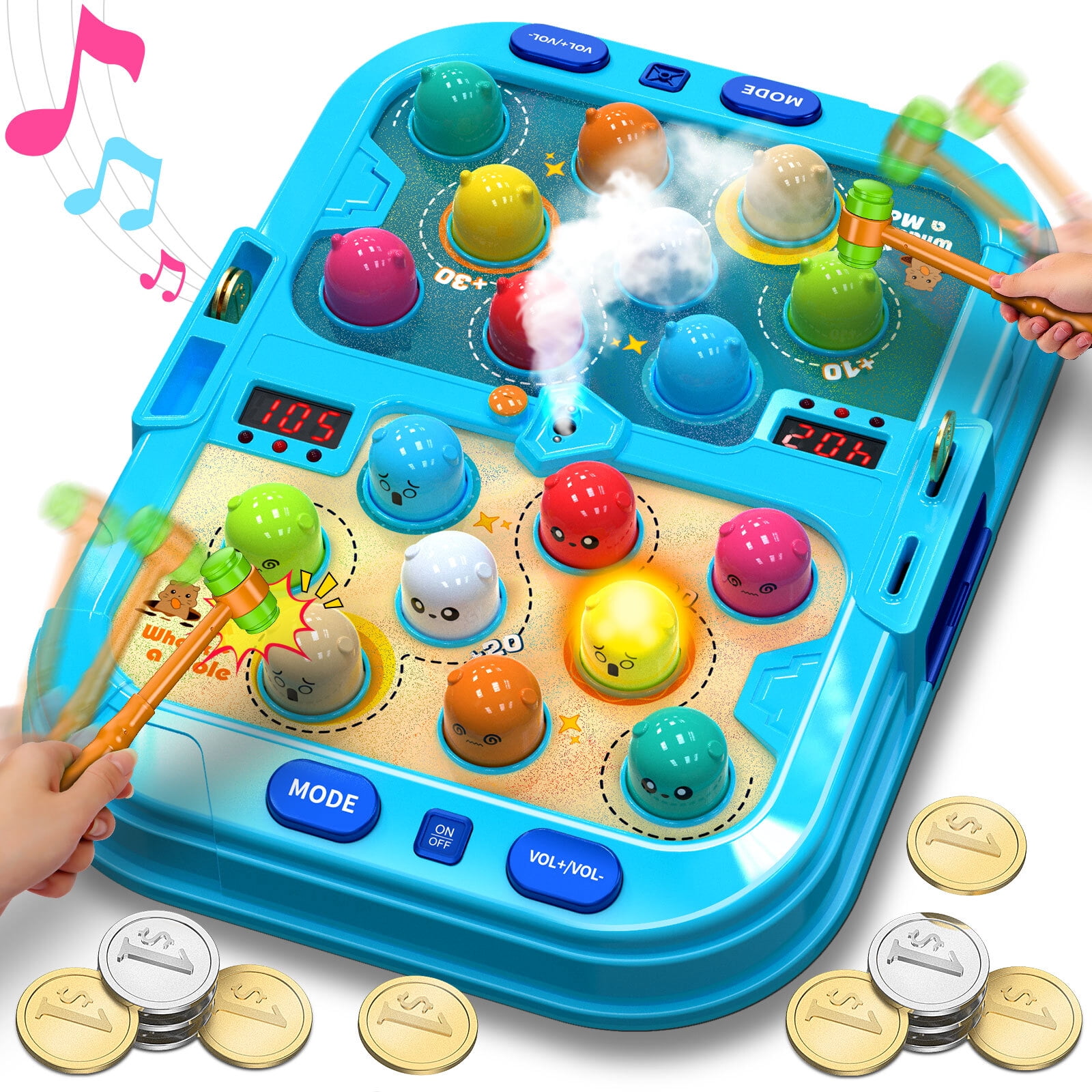 Beefunni Electronic Whack A Mole Game for Kids, Interactive Educational ...
