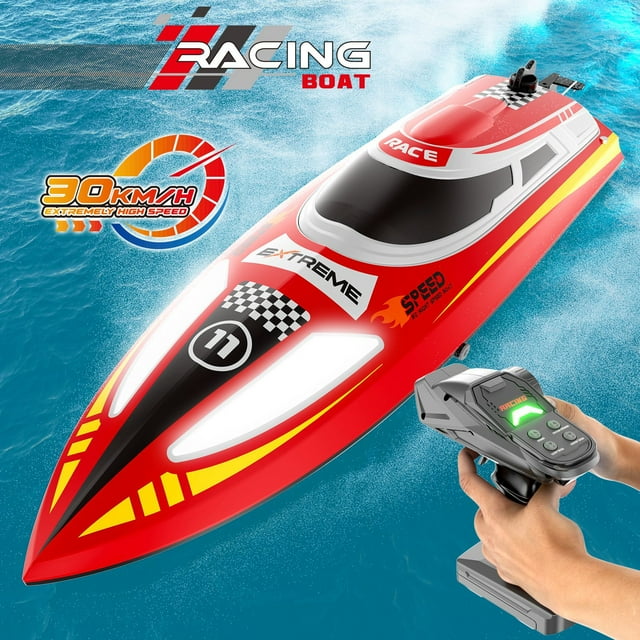 Beefunni RC Boat for Adults & Kids, 60Min, Remote Control Boat for Lake ...