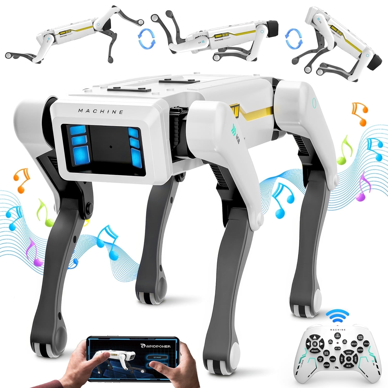 Beefunni Remote Control Robot Dog Toy – Electric Dog Pet, Programming ...