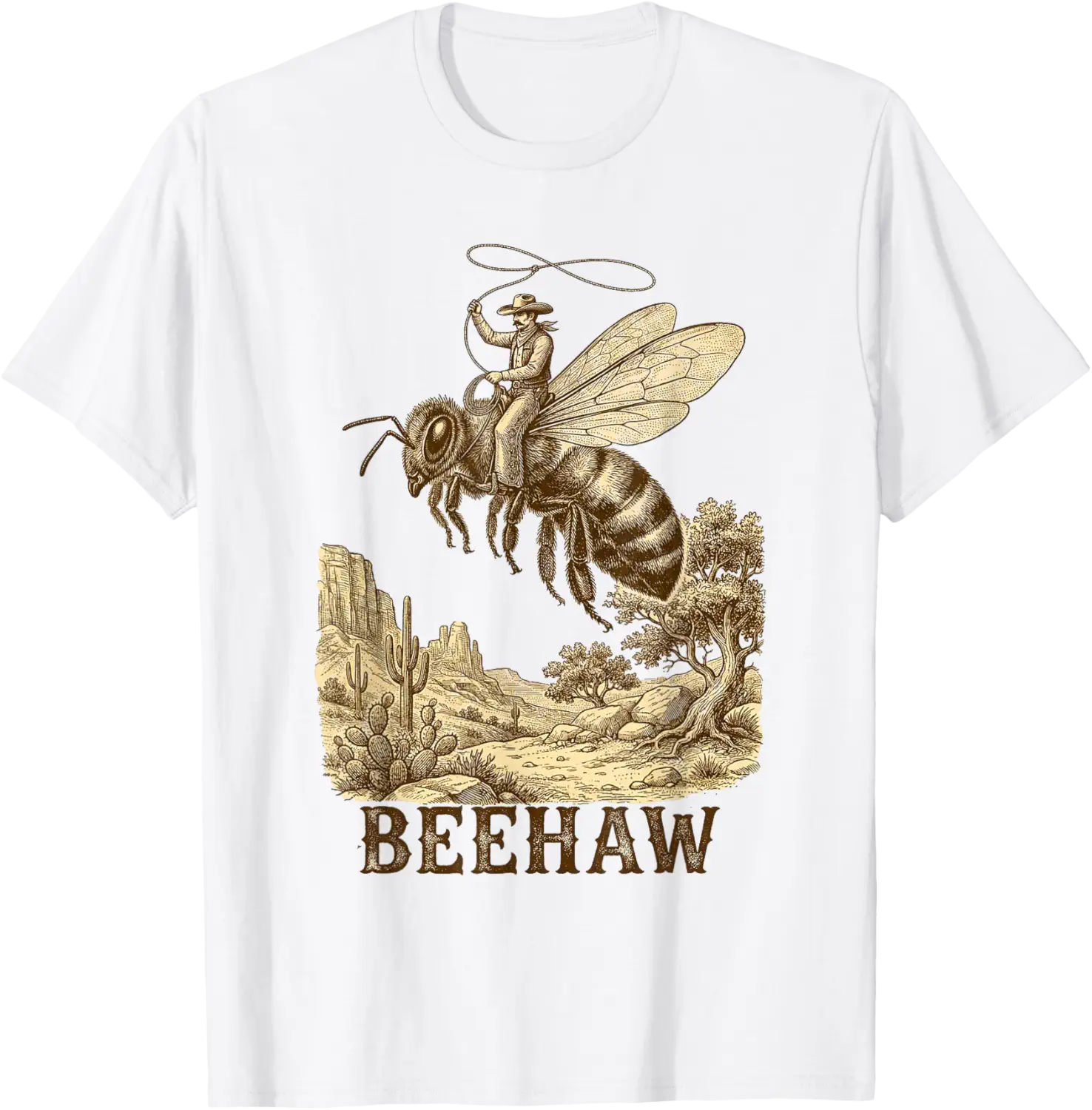 Beehaw Cowboy Beekeeper Western Apiculture T-Shirt - Walmart.com