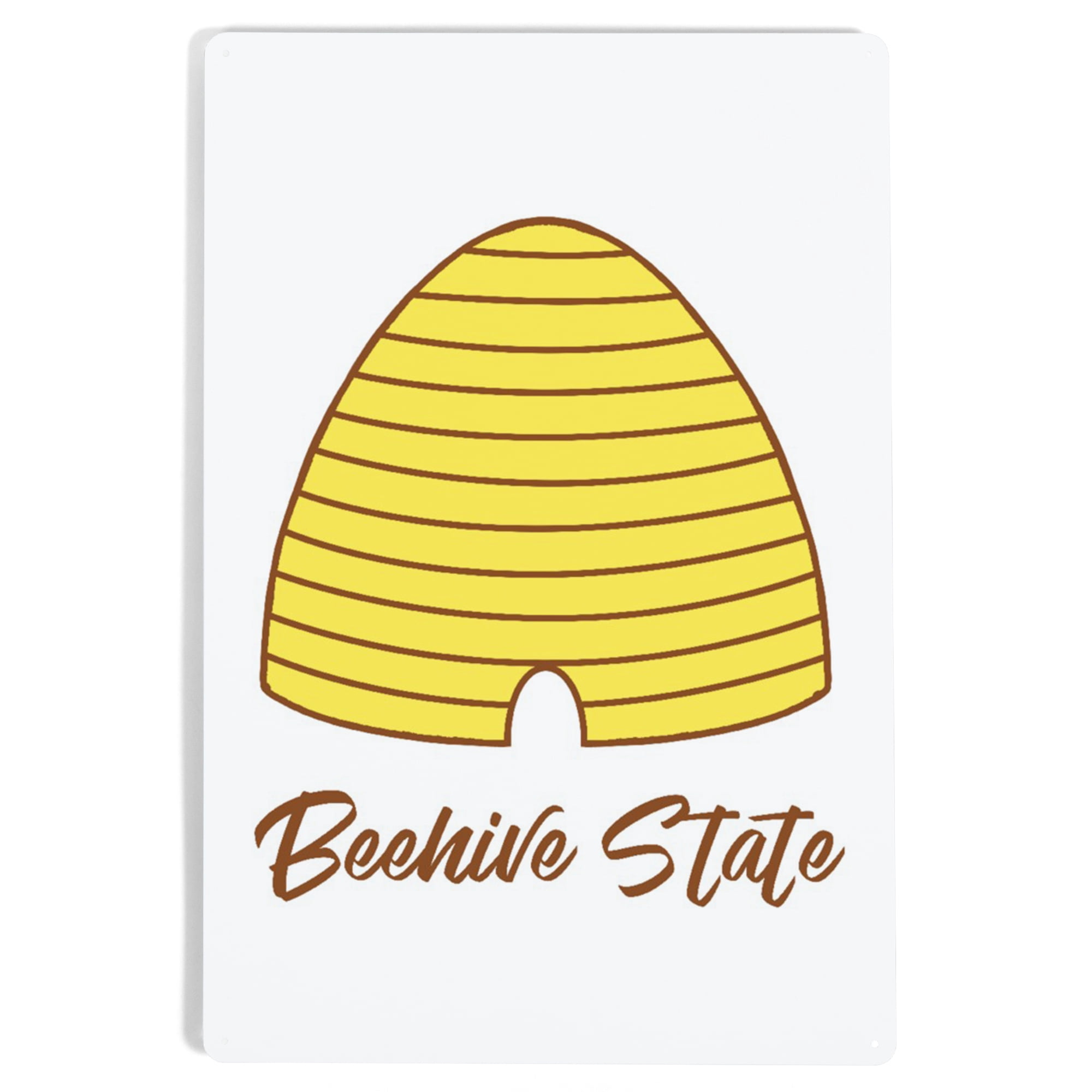 Beehive (12x18 Aluminum Art, Indoor Outdoor Metal Sign Decor) - Walmart.com