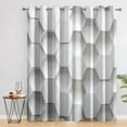 Beehive 3D Blackout Curtains, Geometric Hexagon Curtains for Living ...