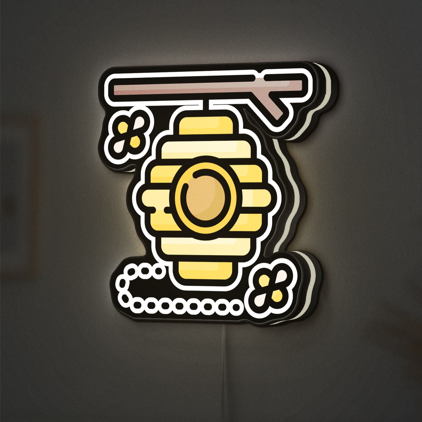 Beehive 3D Novelty Light Box for Apiary and Farm Decor, Honeycomb Hive ...