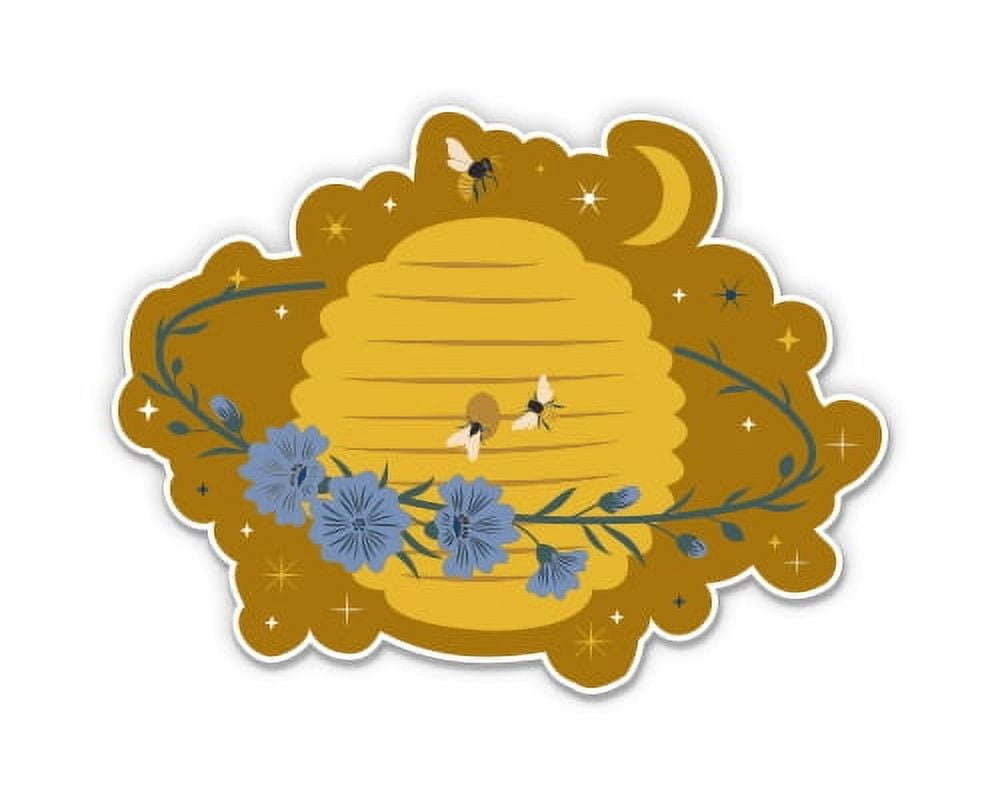 Beehive Celestial Cute Planet Native Wild Bees - 12" Vinyl Sticker ...